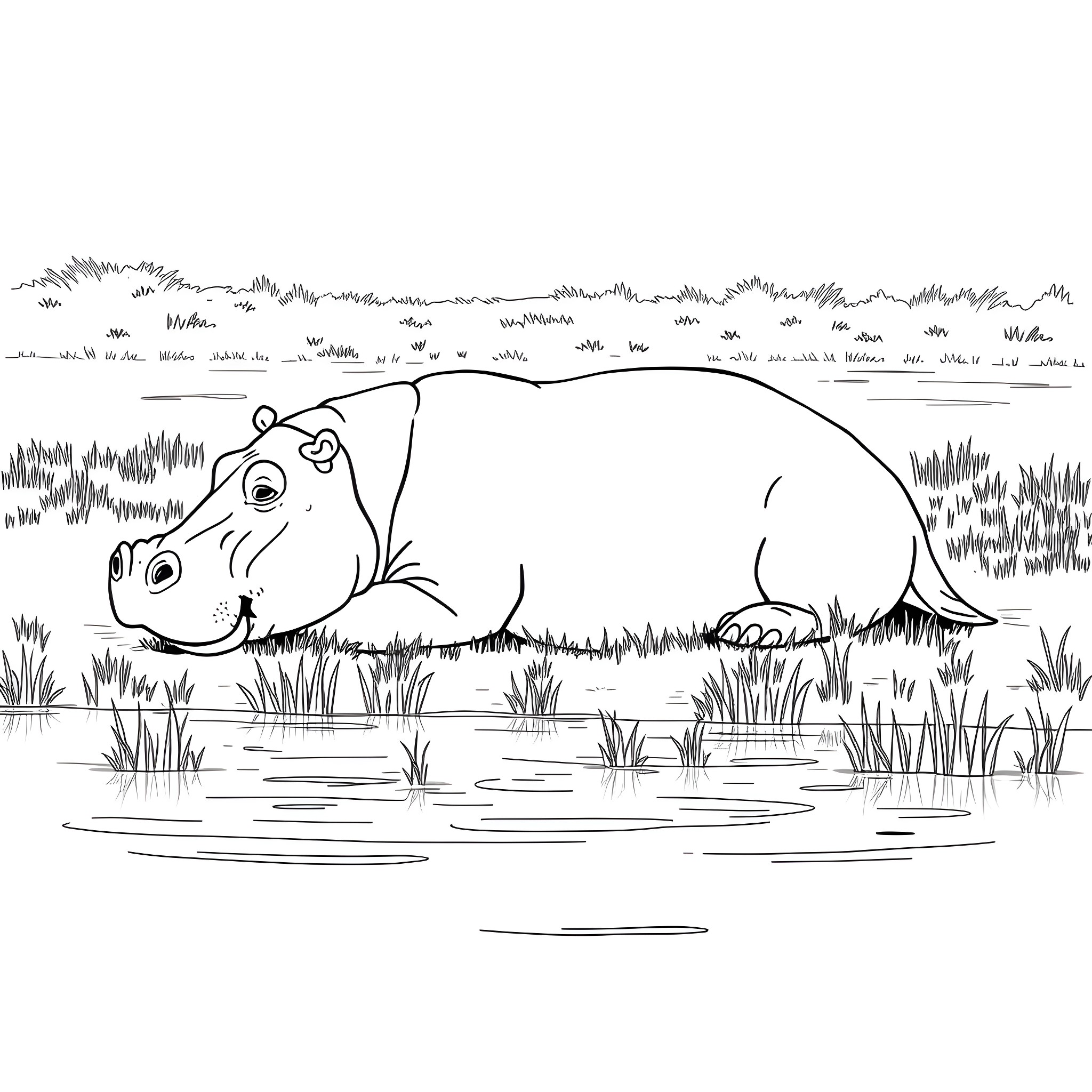 34 Best Hippopotamus Coloring Pages (Free Printable PDFs)