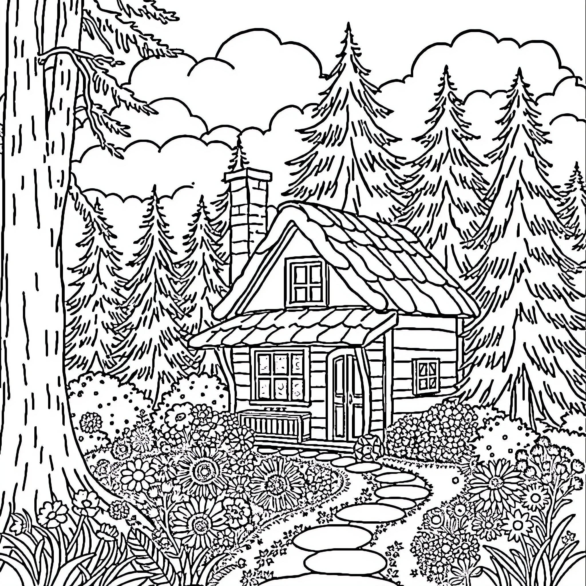 Best Cottage Coloring Pages (Free Printable PDF)