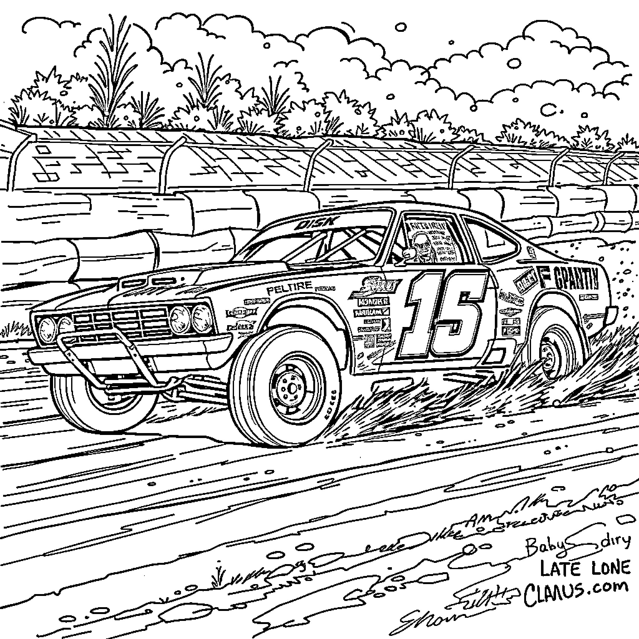 Best Dirt Late Model Coloring Pages (Free Printable PDF)