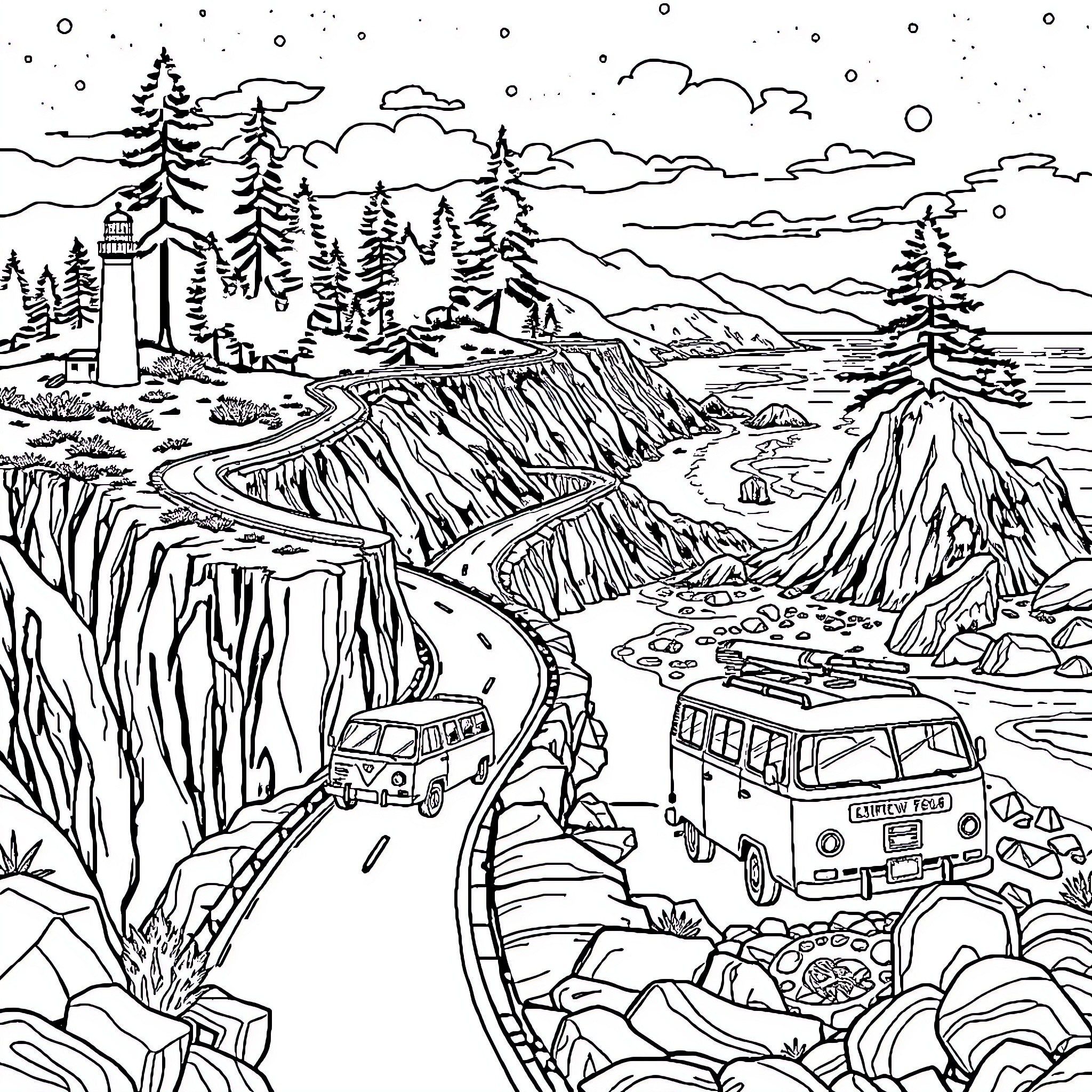 Best Coastal Road Coloring Pages (Free Printable PDF)