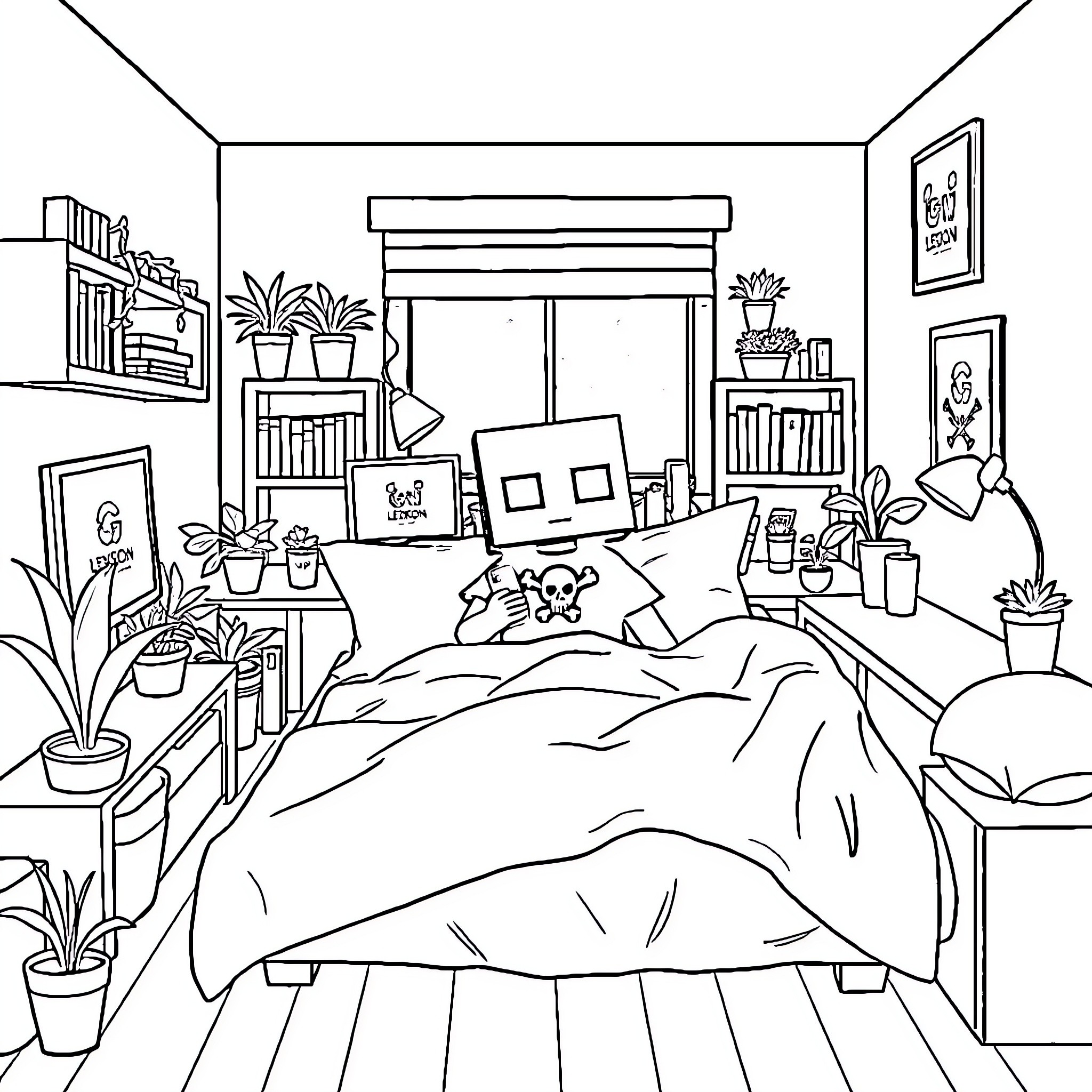 Best Bedroom Coloring Pages (Free Printable PDF)