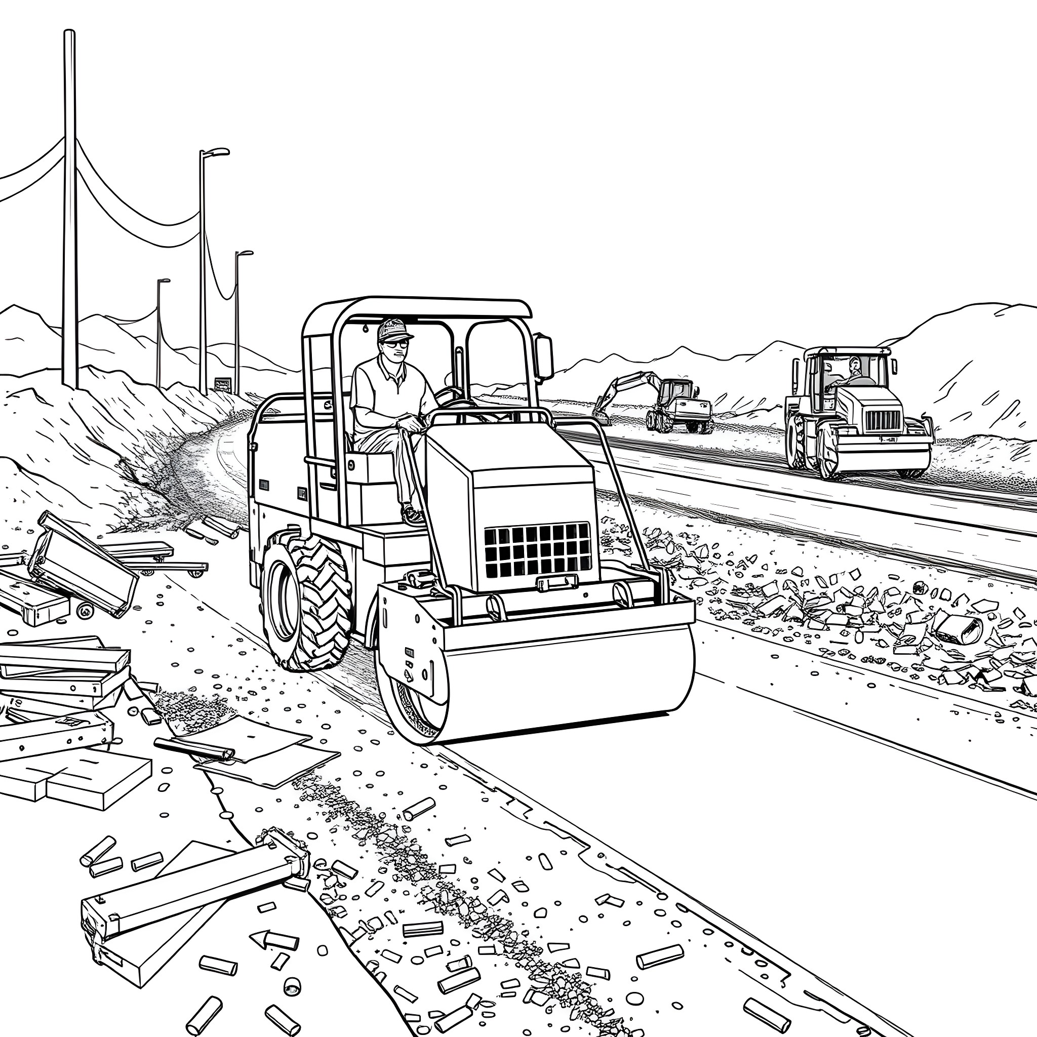 37 Best Asphalt Paver Coloring Pages (Free Printable PDFs)