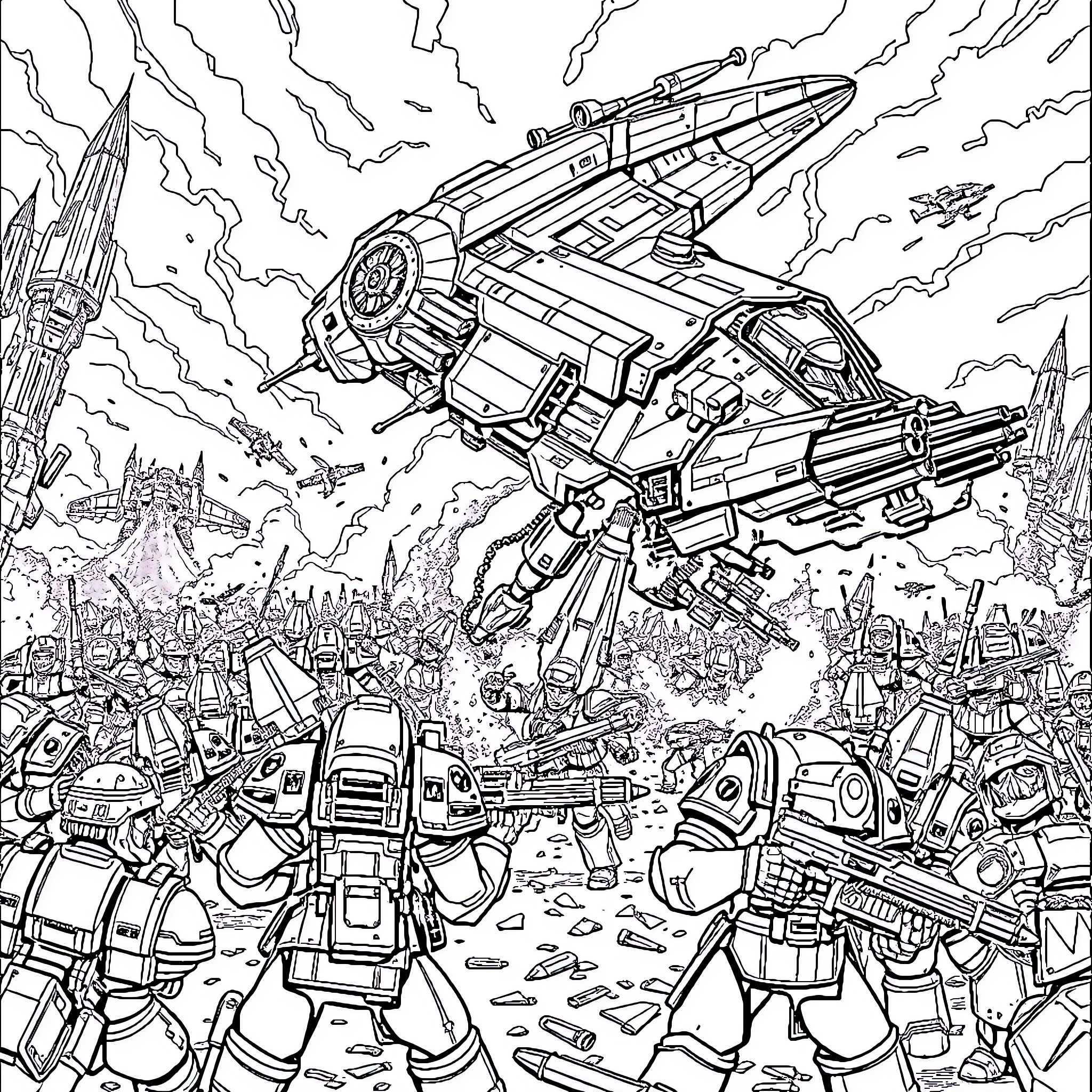Best Warhammer 40k Coloring Pages (Free Printable PDF)