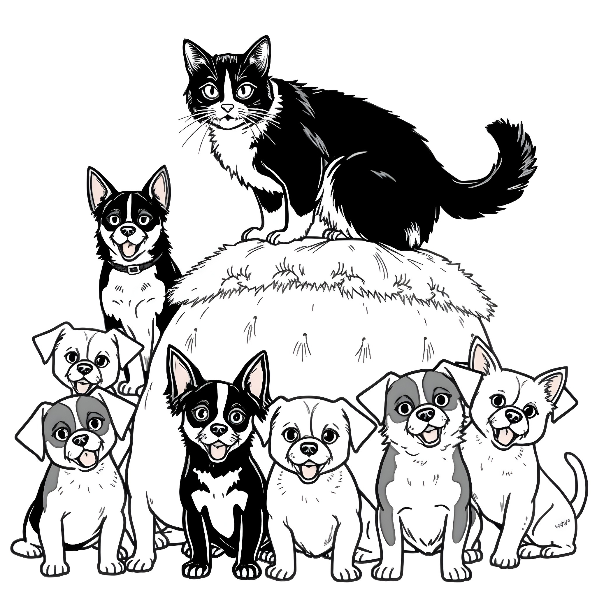 Best Tuxedo Cat Coloring Pages (Free Printable PDF)