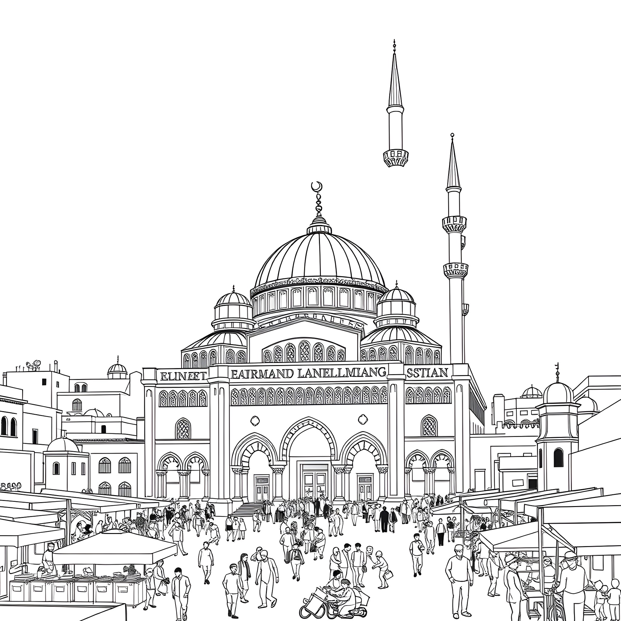 60 Best Mosque Coloring Pages (Free Printable PDFs)