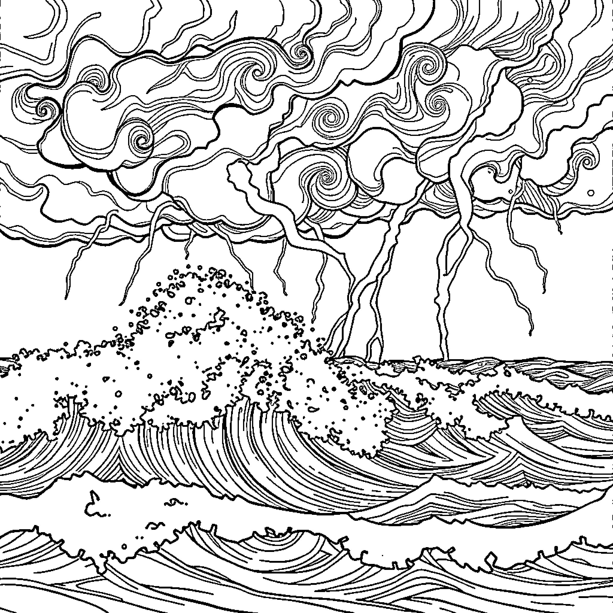 Best Wave Coloring Pages (Free Printable PDF)