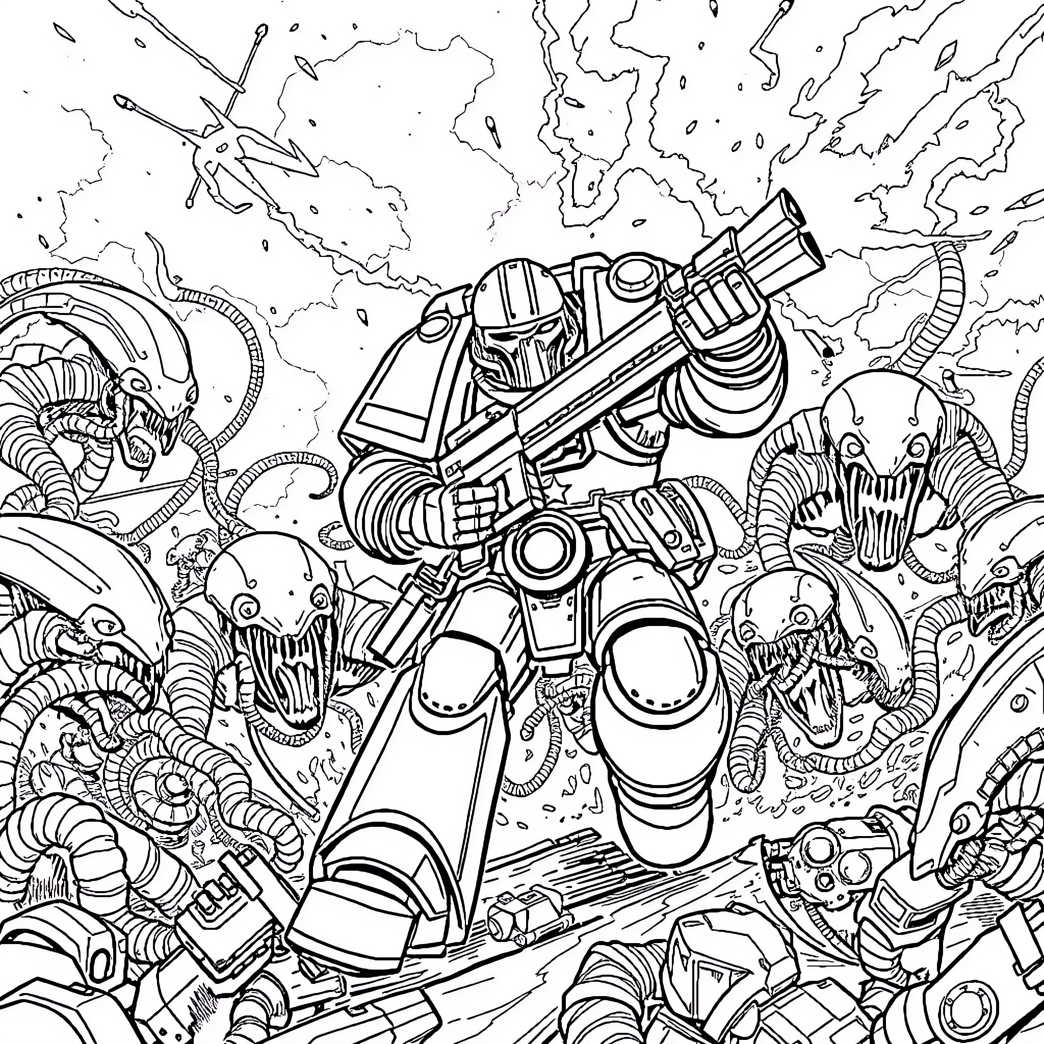 Best Space Marine Coloring Pages (Free Printable PDF)