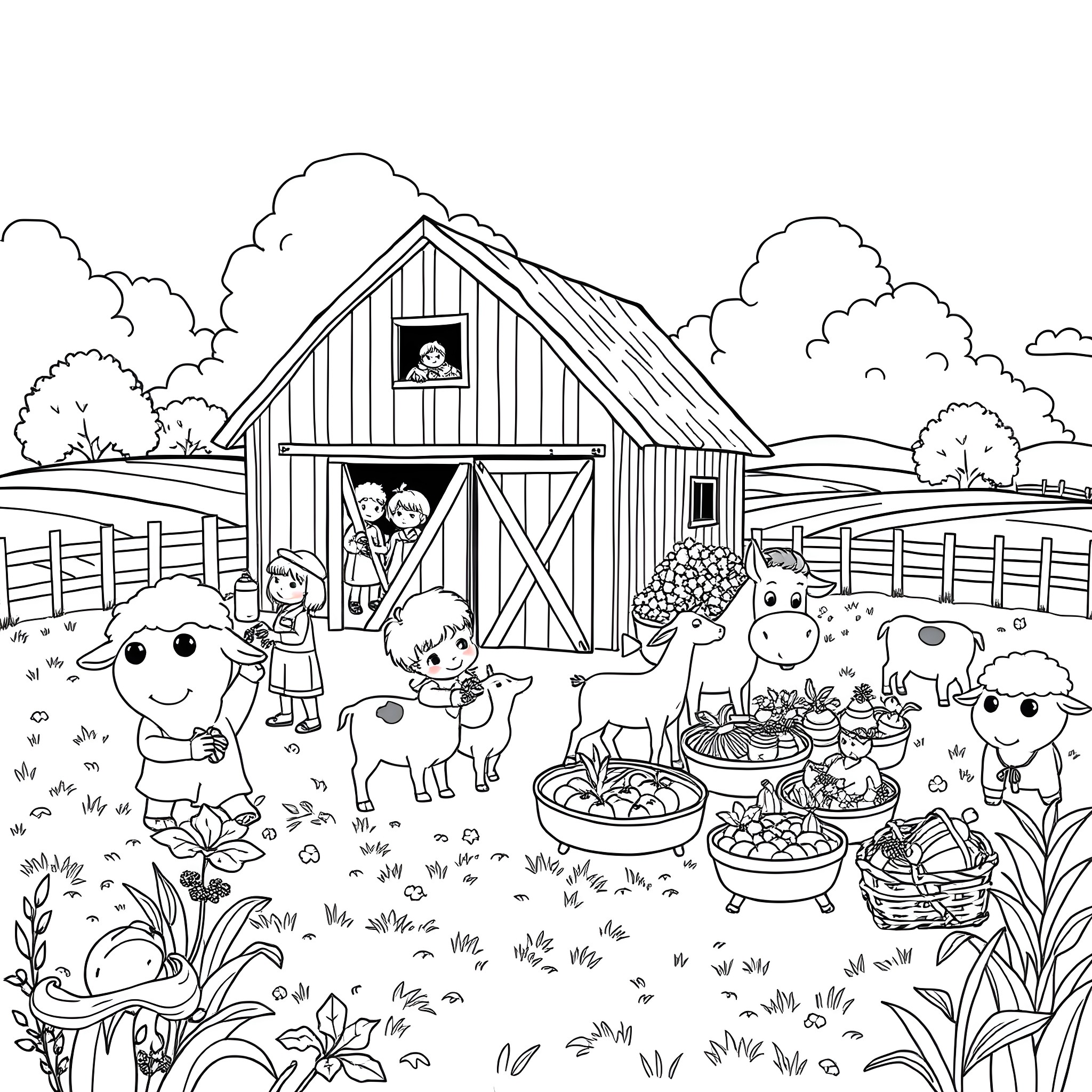 Best Farm Coloring Pages (Free Printable PDF)