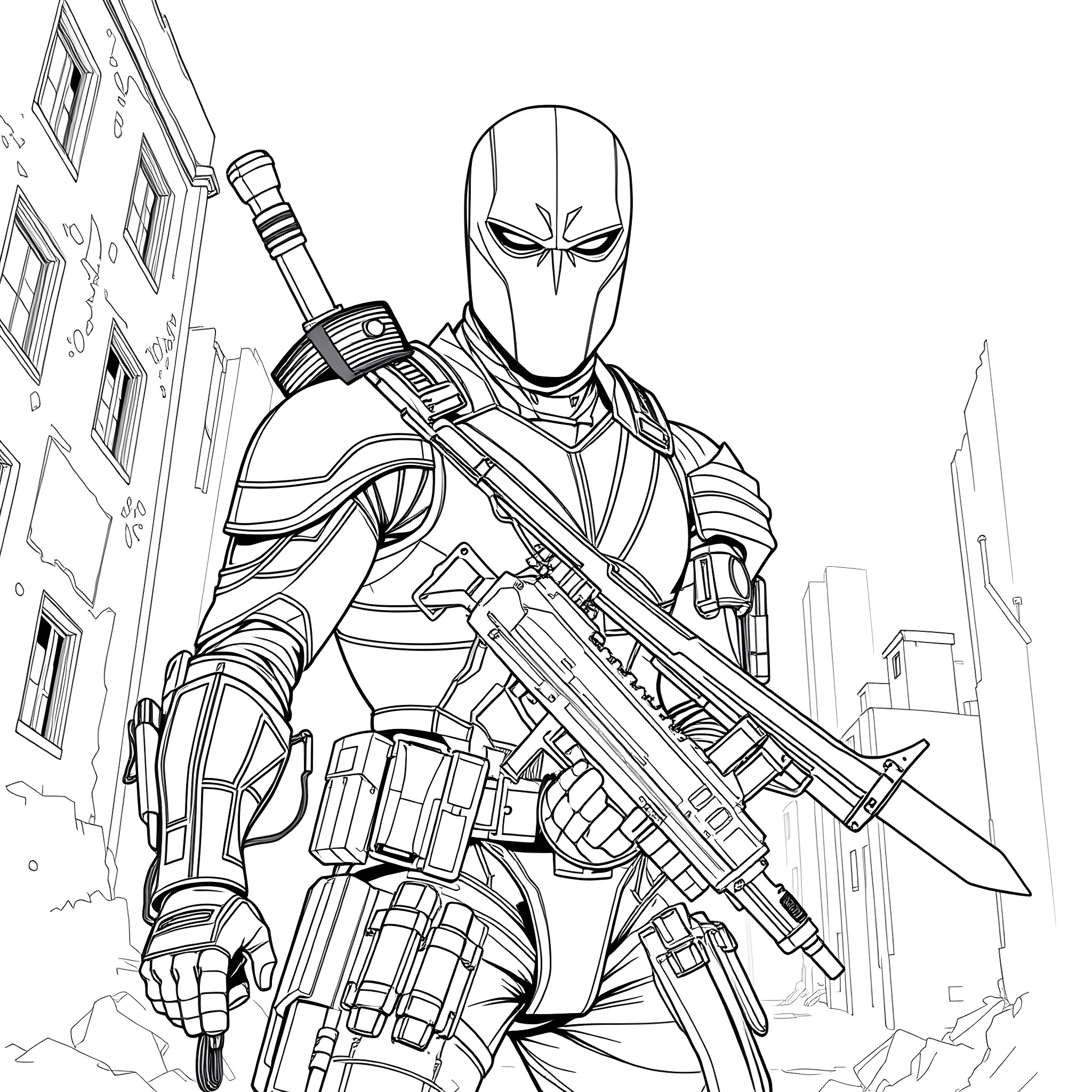 Best Deathstroke Coloring Pages (Free Printable PDF)