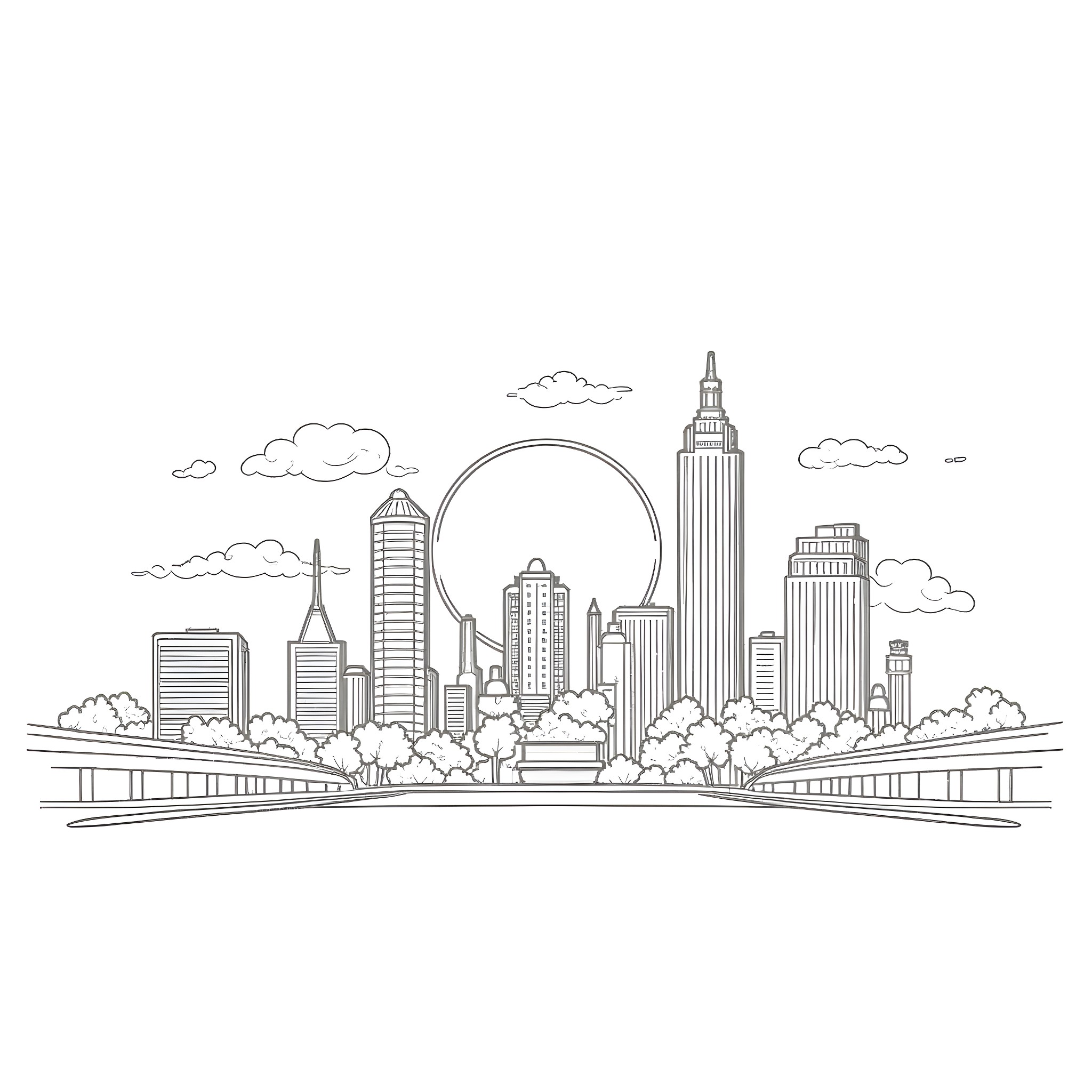 Best Skyline Coloring Pages (Free Printable PDF)