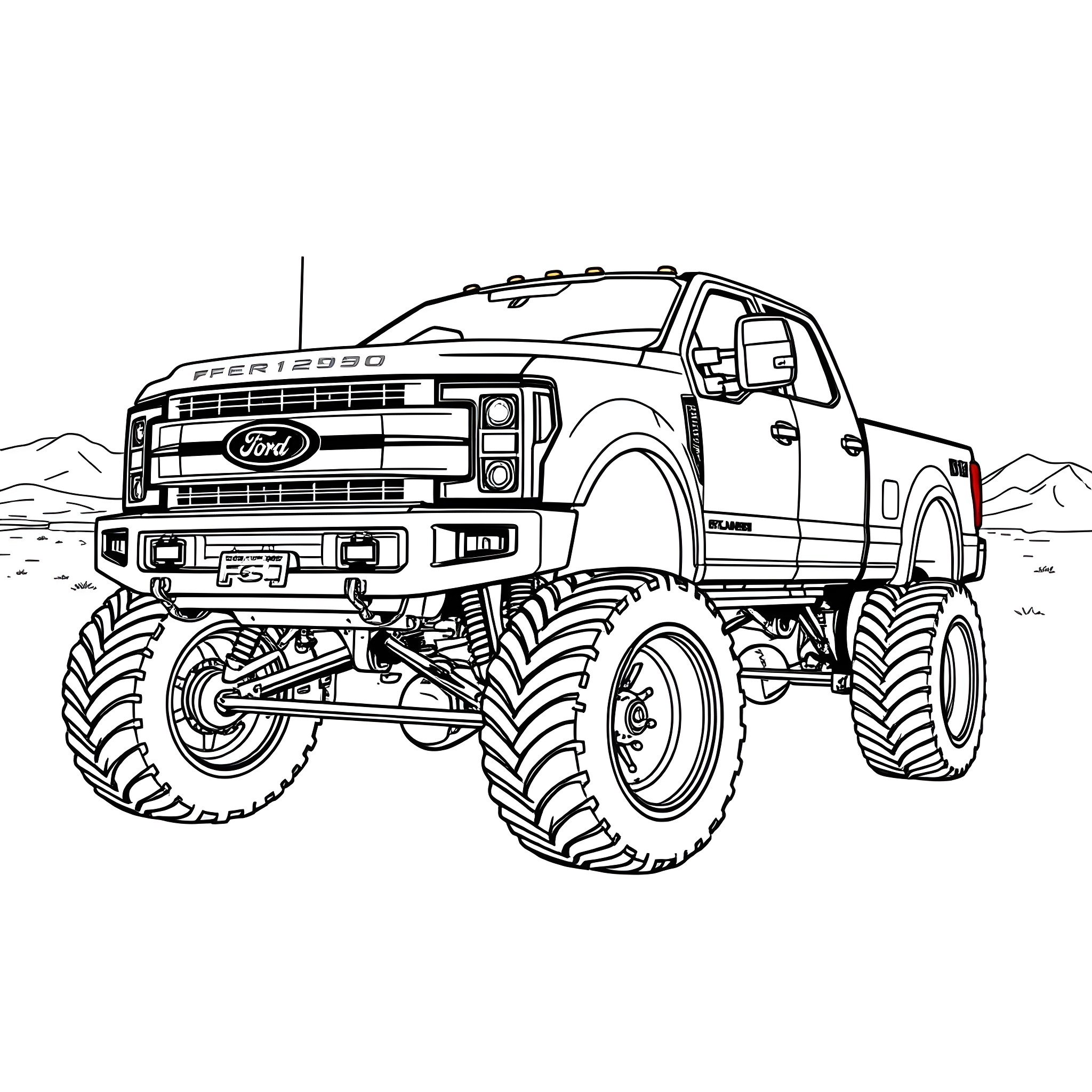 Best Ford F250 Coloring Pages (Free Printable PDF)