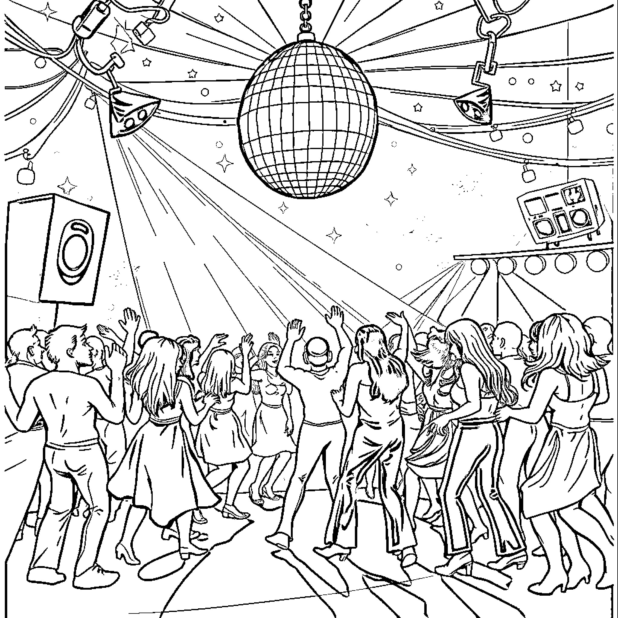 Best Disco Coloring Pages (Free Printable PDF)