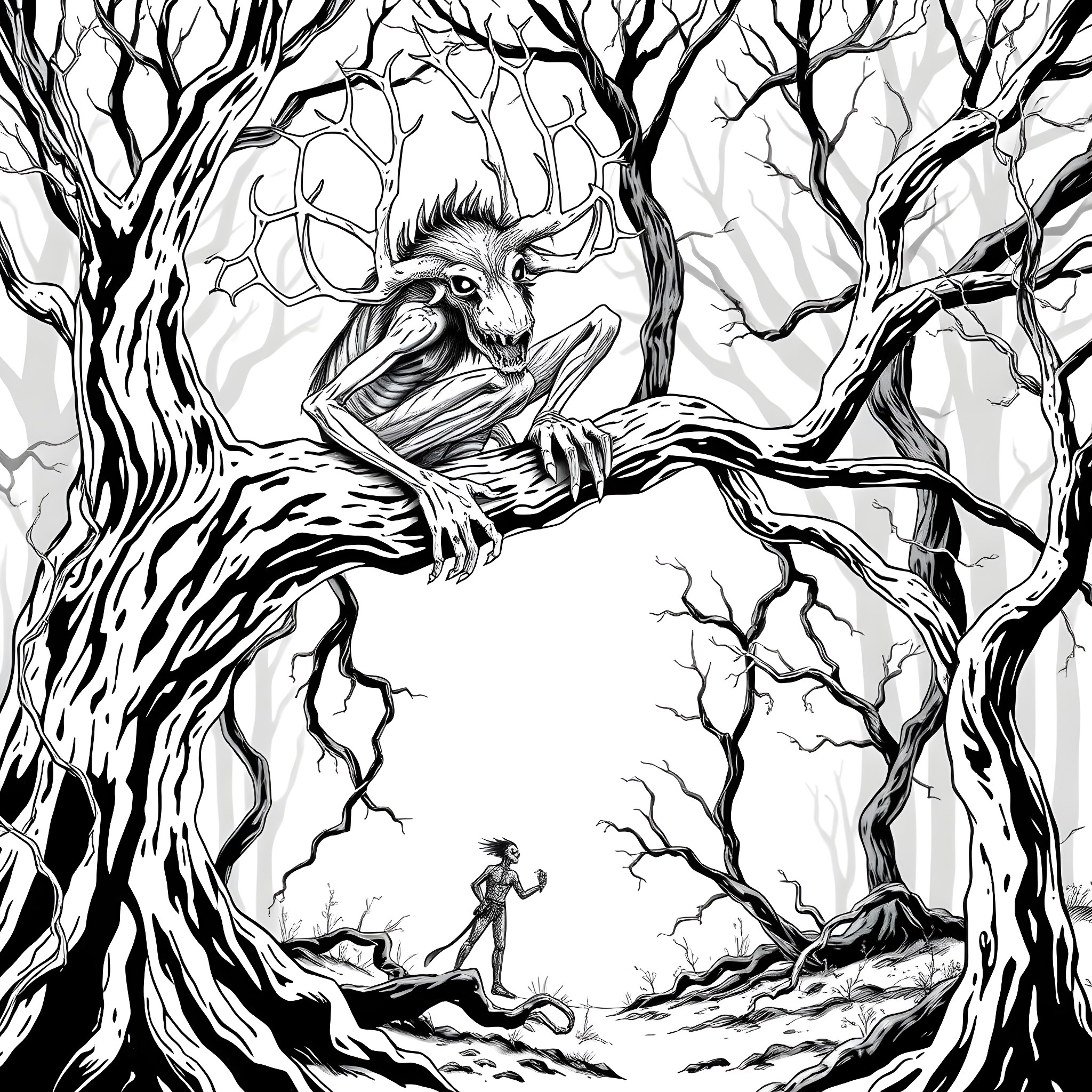 Best Wendigo Coloring Pages (Free Printable PDF)