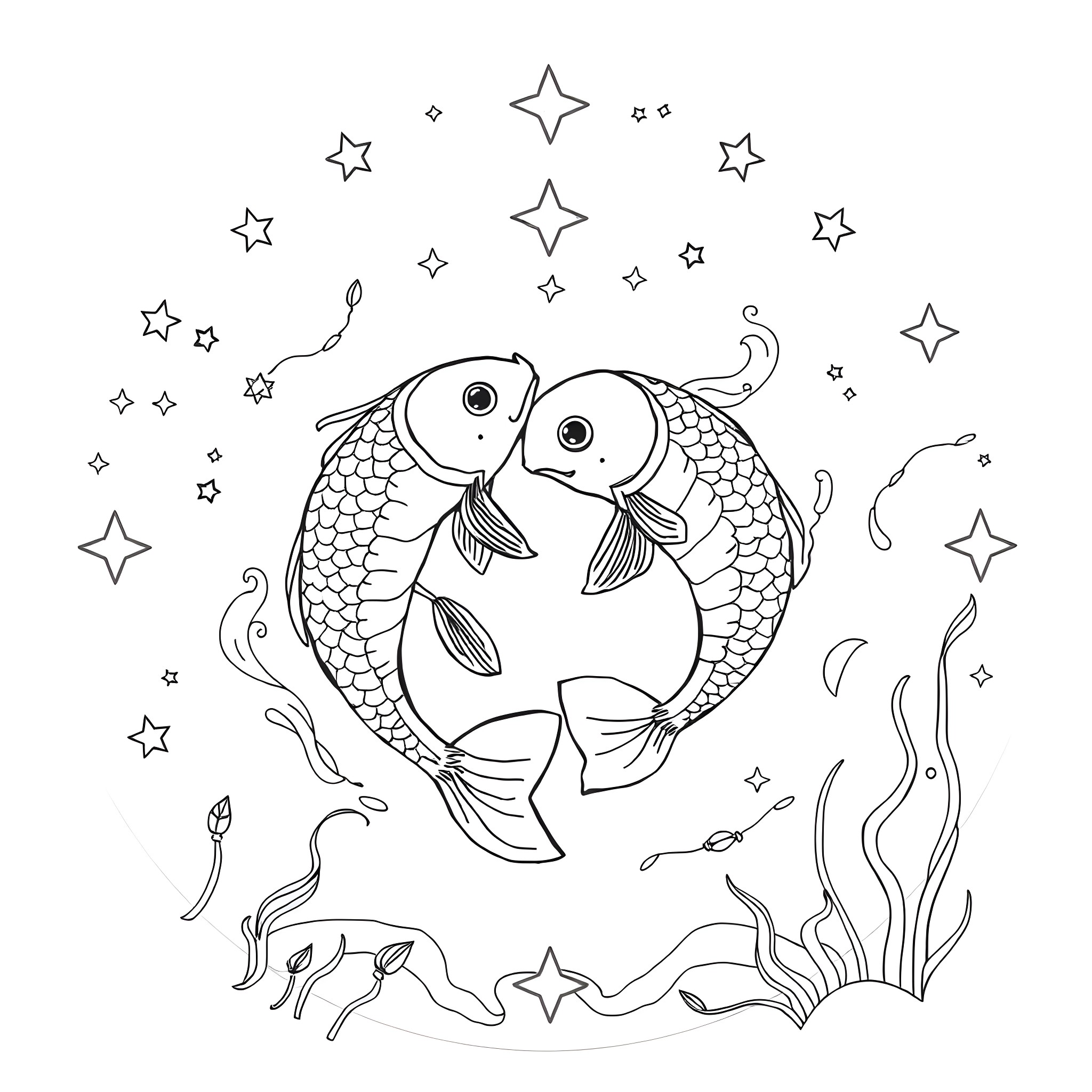 Best Pisces Coloring Pages (Free Printable PDF)