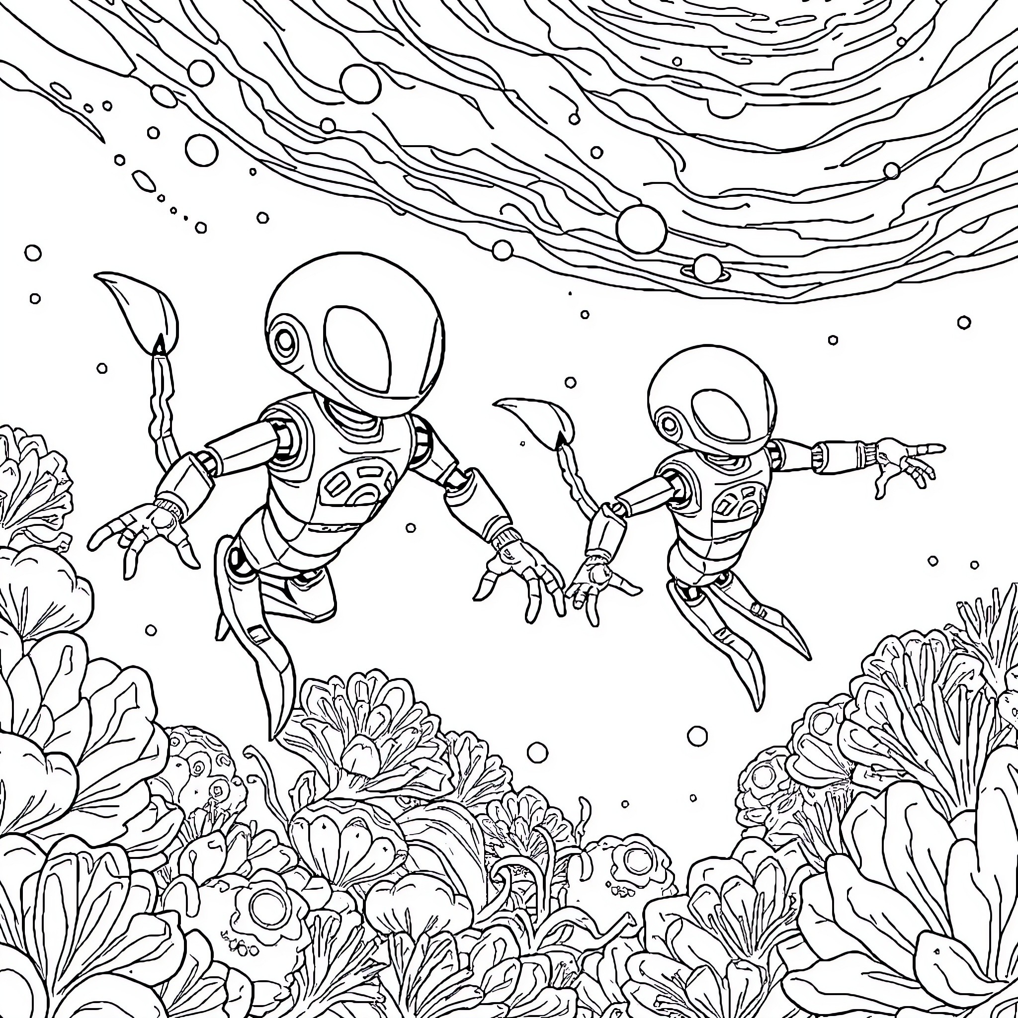 Best Alien Robot Coloring Pages (Free Printable PDF)