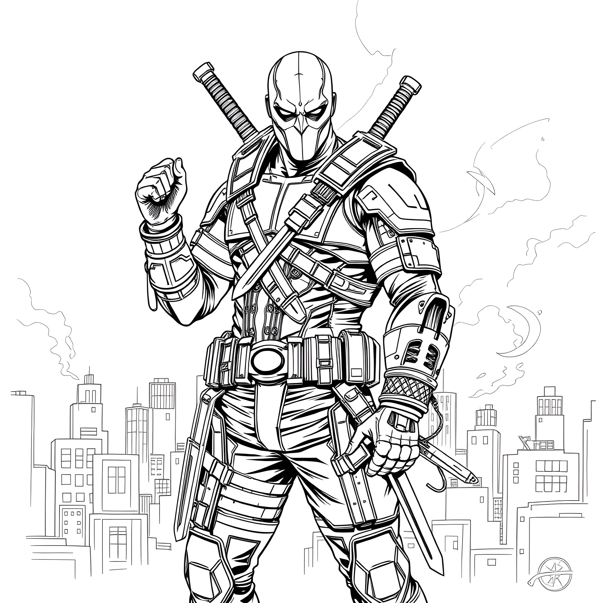 Best Deathstroke Coloring Pages (Free Printable PDF)
