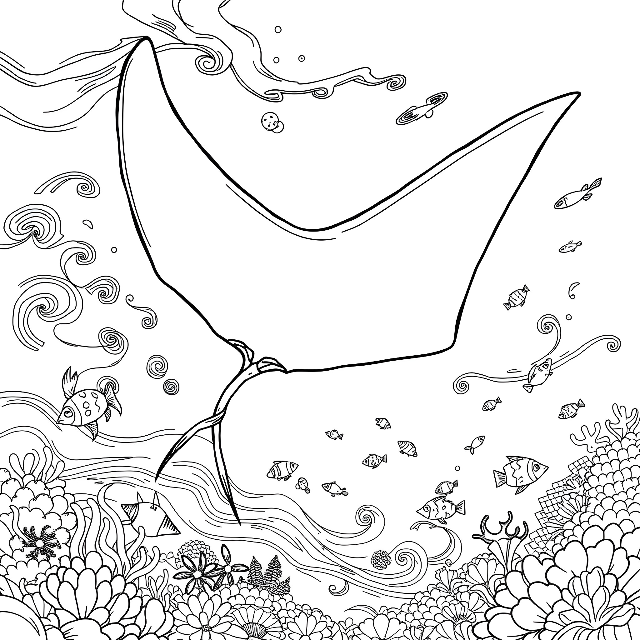 Best Manta Ray Coloring Pages (Free Printable PDF)