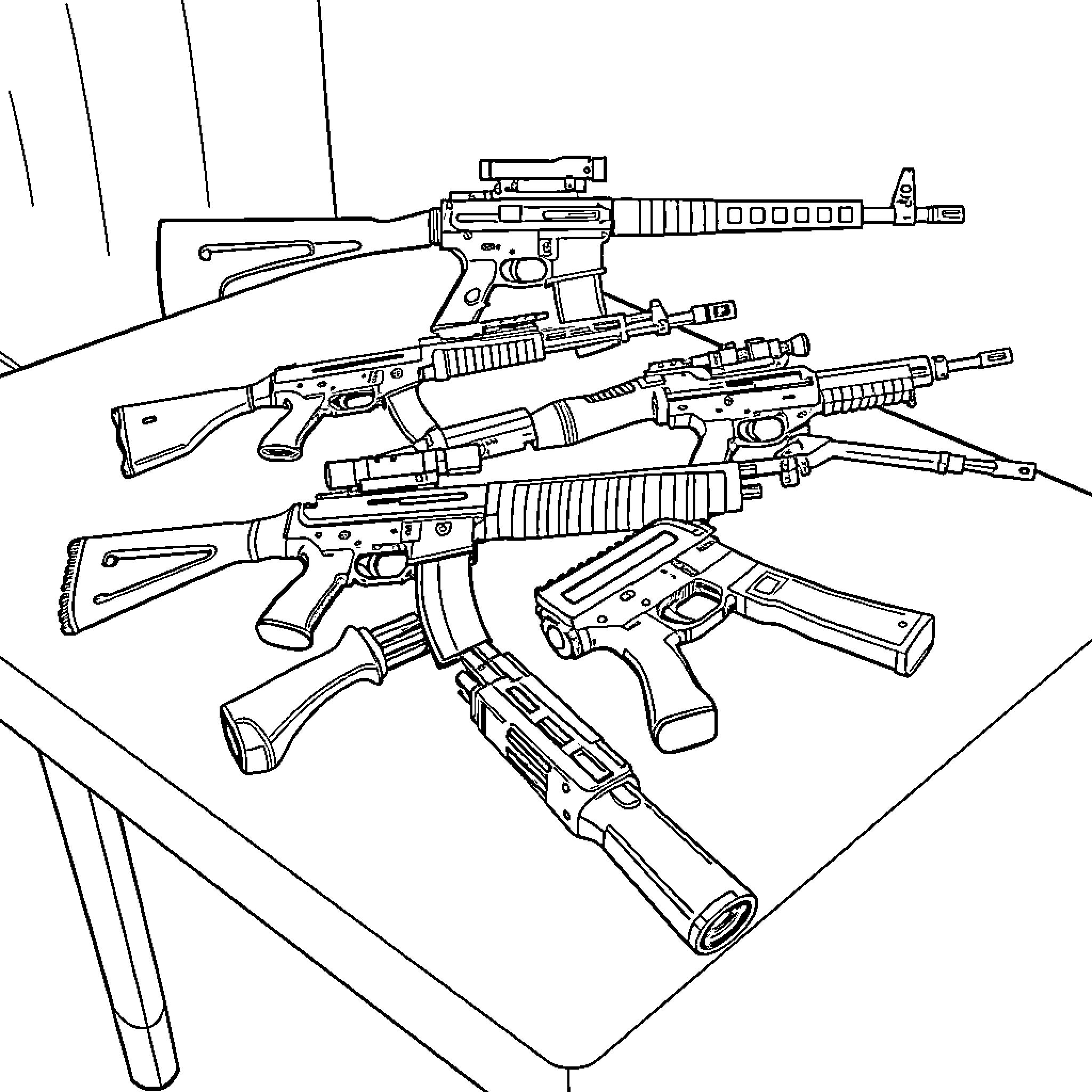 Best Gun Coloring Pages (Free Printable PDF)