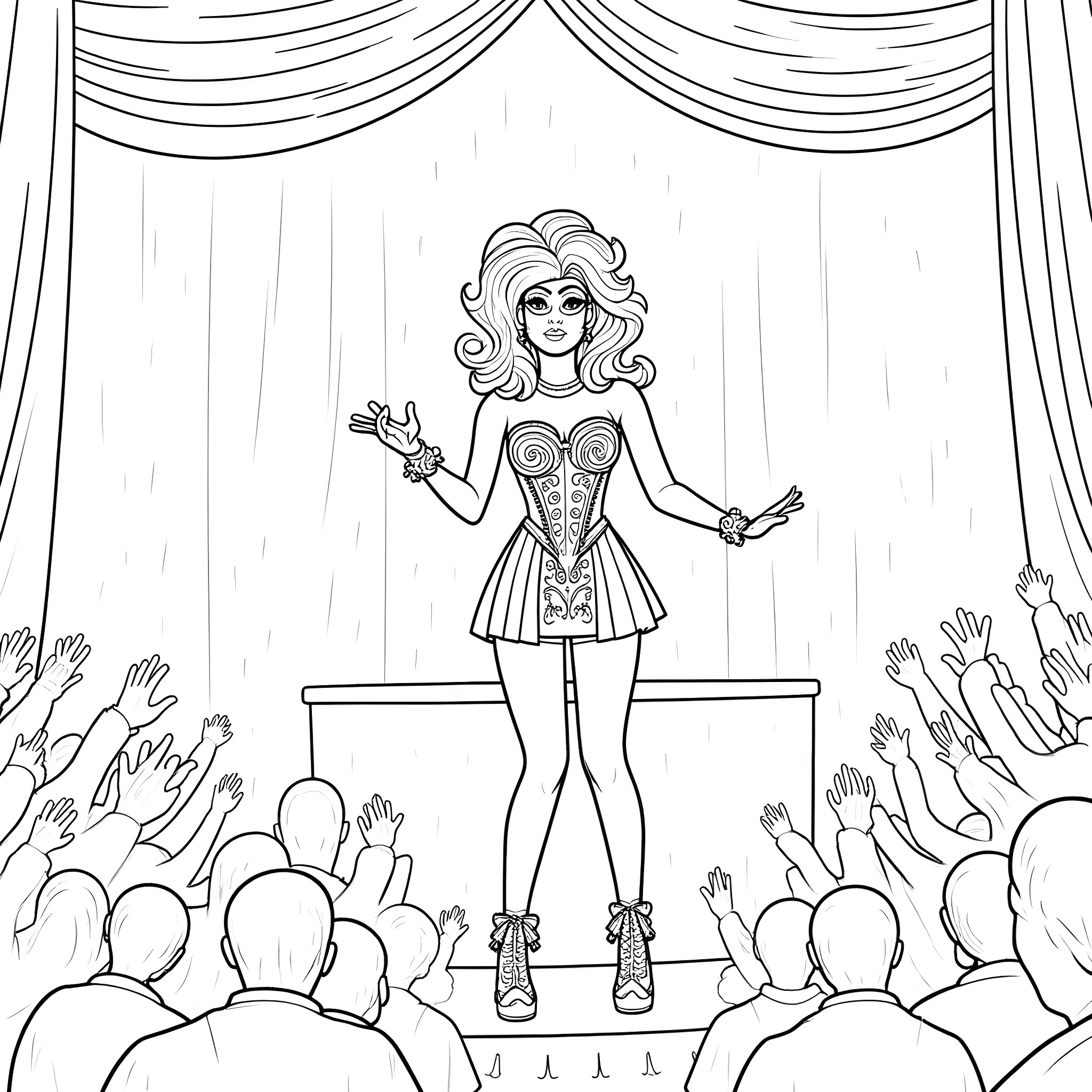 Best Drag Queen Coloring Pages (Free Printable PDF)