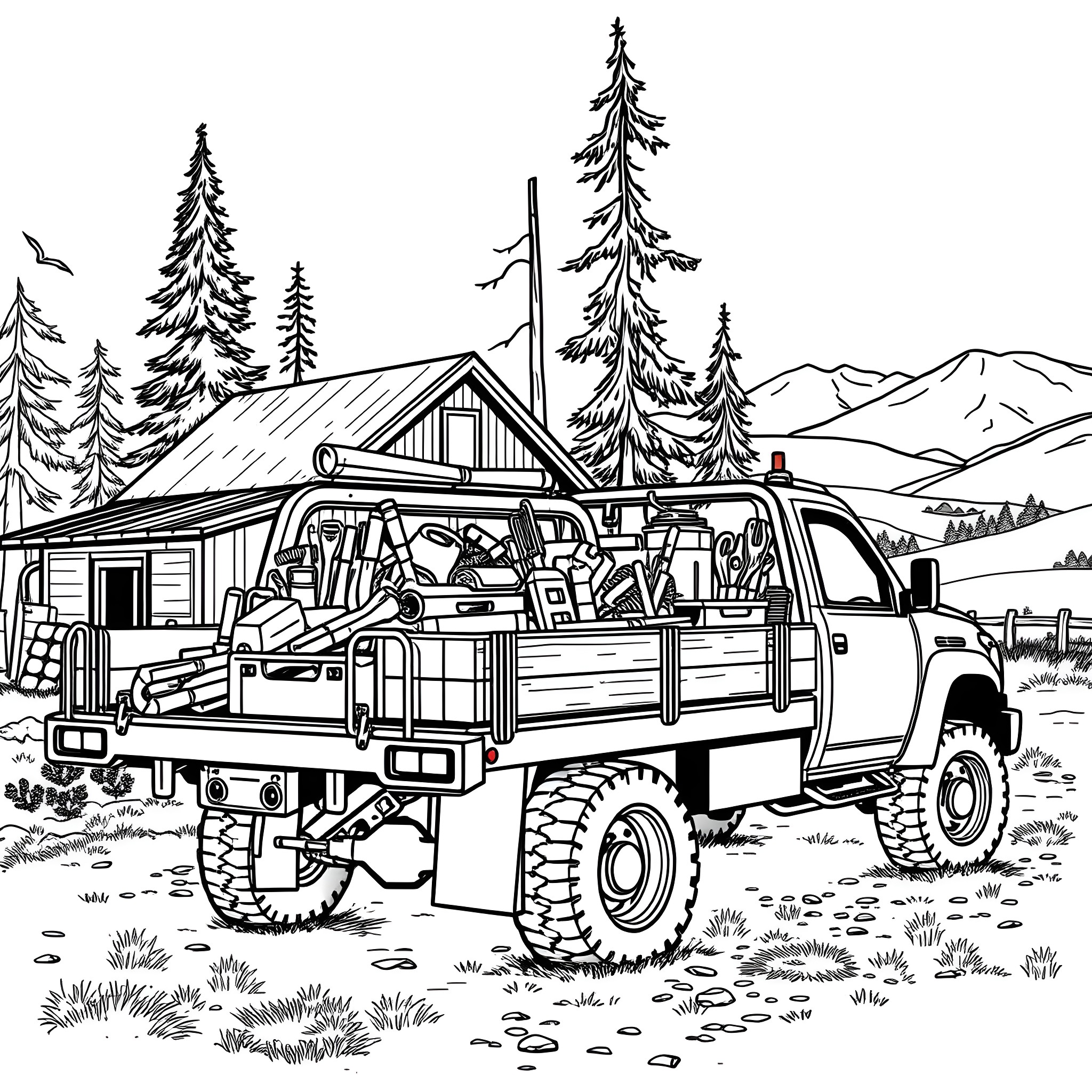 Best Utility Flatbed Coloring Pages (Free Printable PDF)