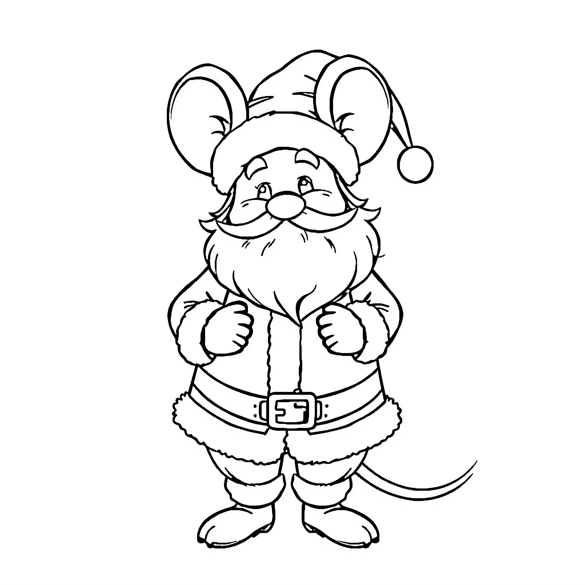 Best Santa Mouse Coloring Pages (Free Printable PDF)