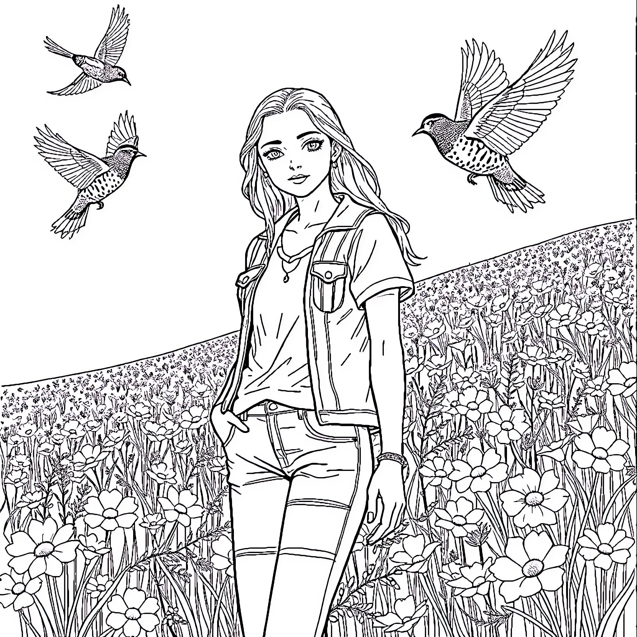 Best Lady Coloring Pages (Free Printable PDF)
