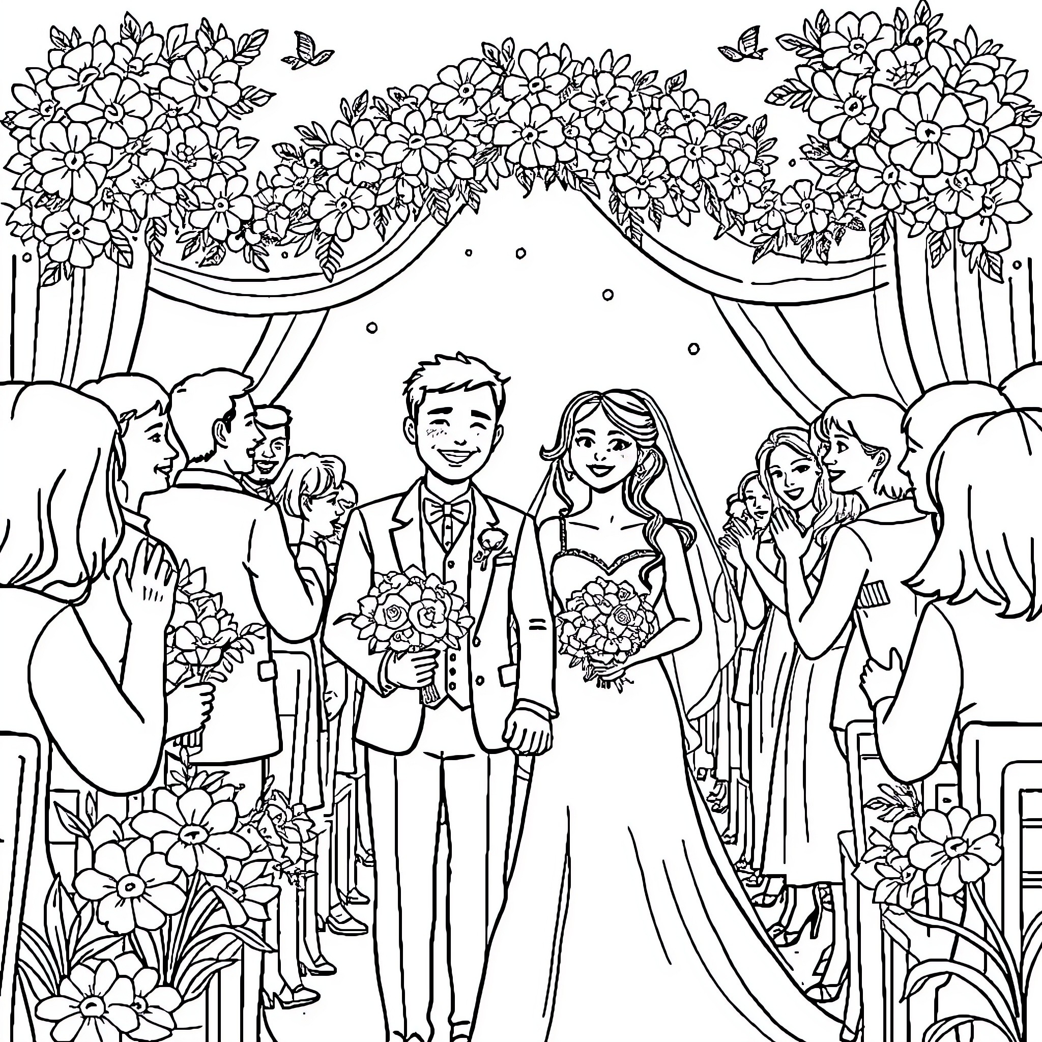 85 Best Wedding Coloring Pages (Free Printable PDFs)