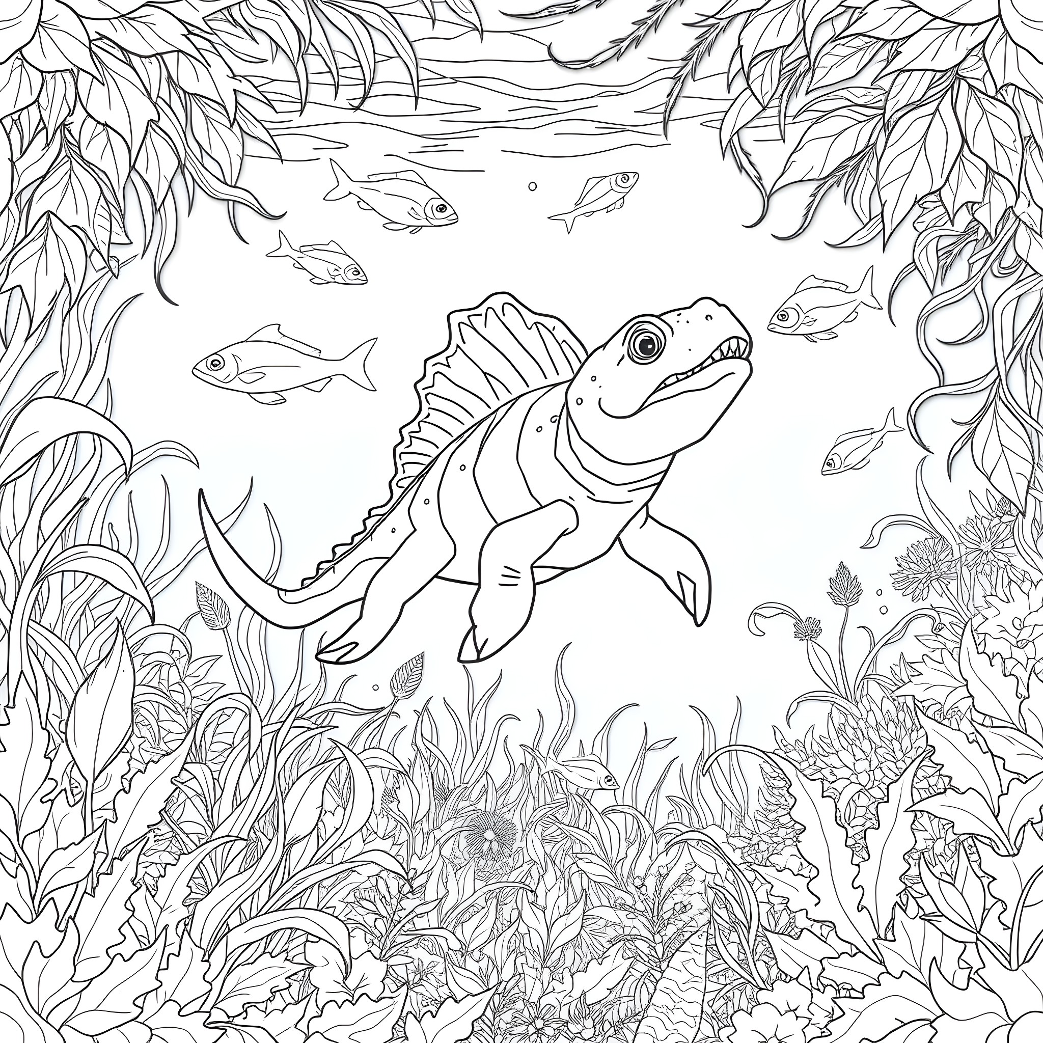 1 Best Elops Saurus Coloring Pages (Free Printable PDFs)