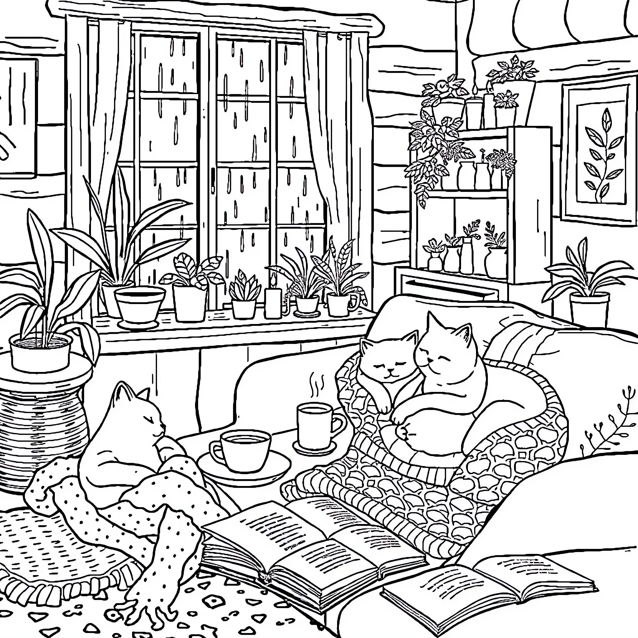 7 Best Cozy Coloring Pages (Free Printable PDFs)