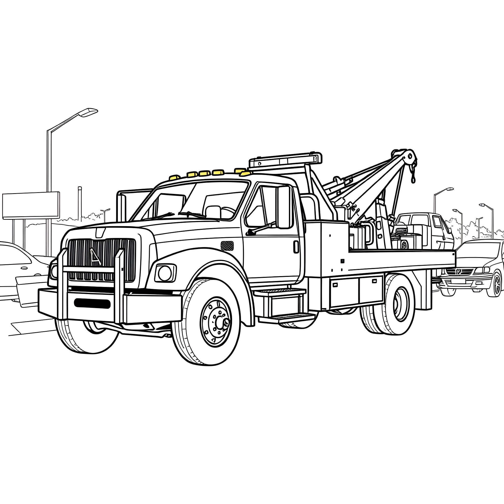 1 Best Rollback Wrecker Truck Coloring Pages (Free Printable PDFs)