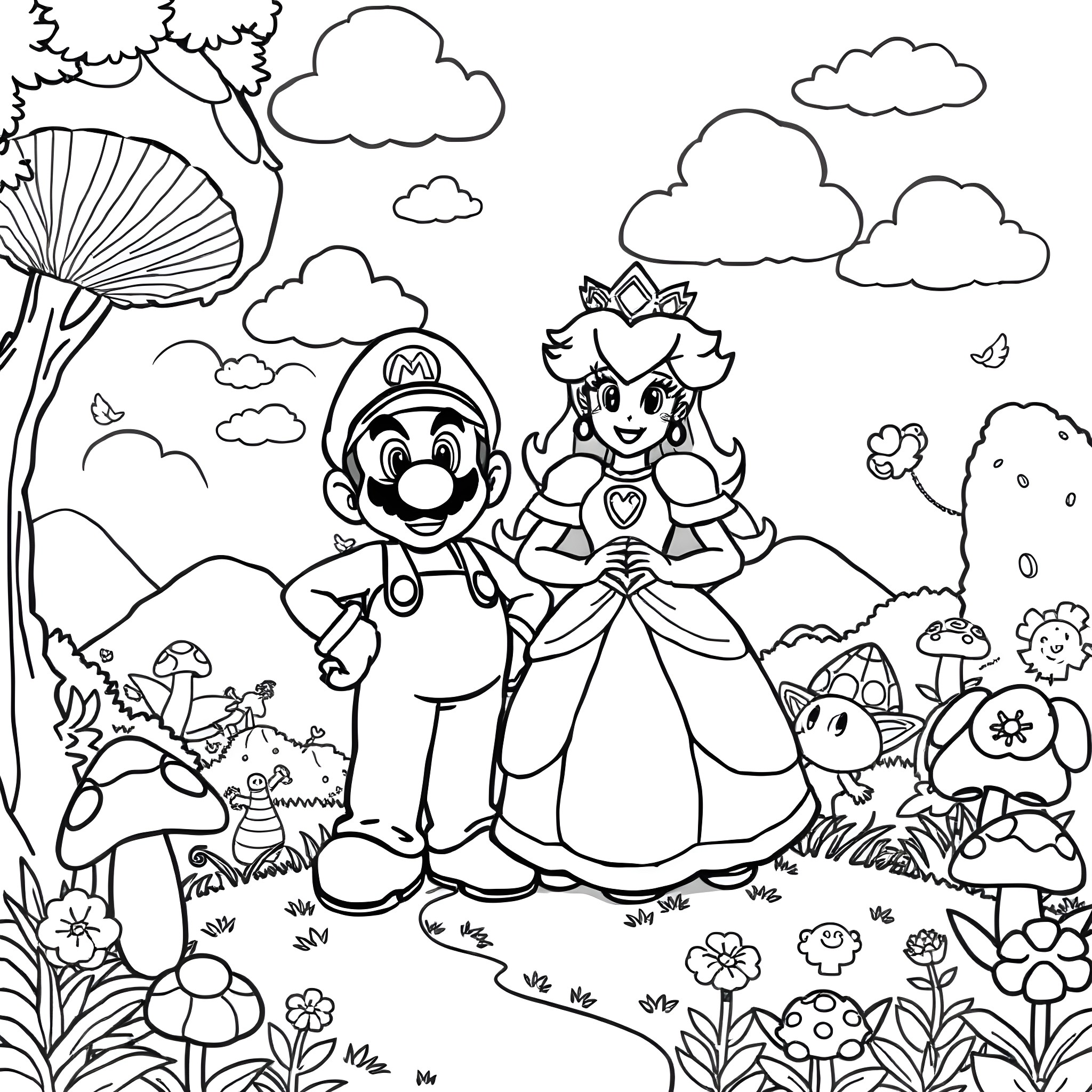 632 Best Mario Coloring Pages (Free Printable PDFs)