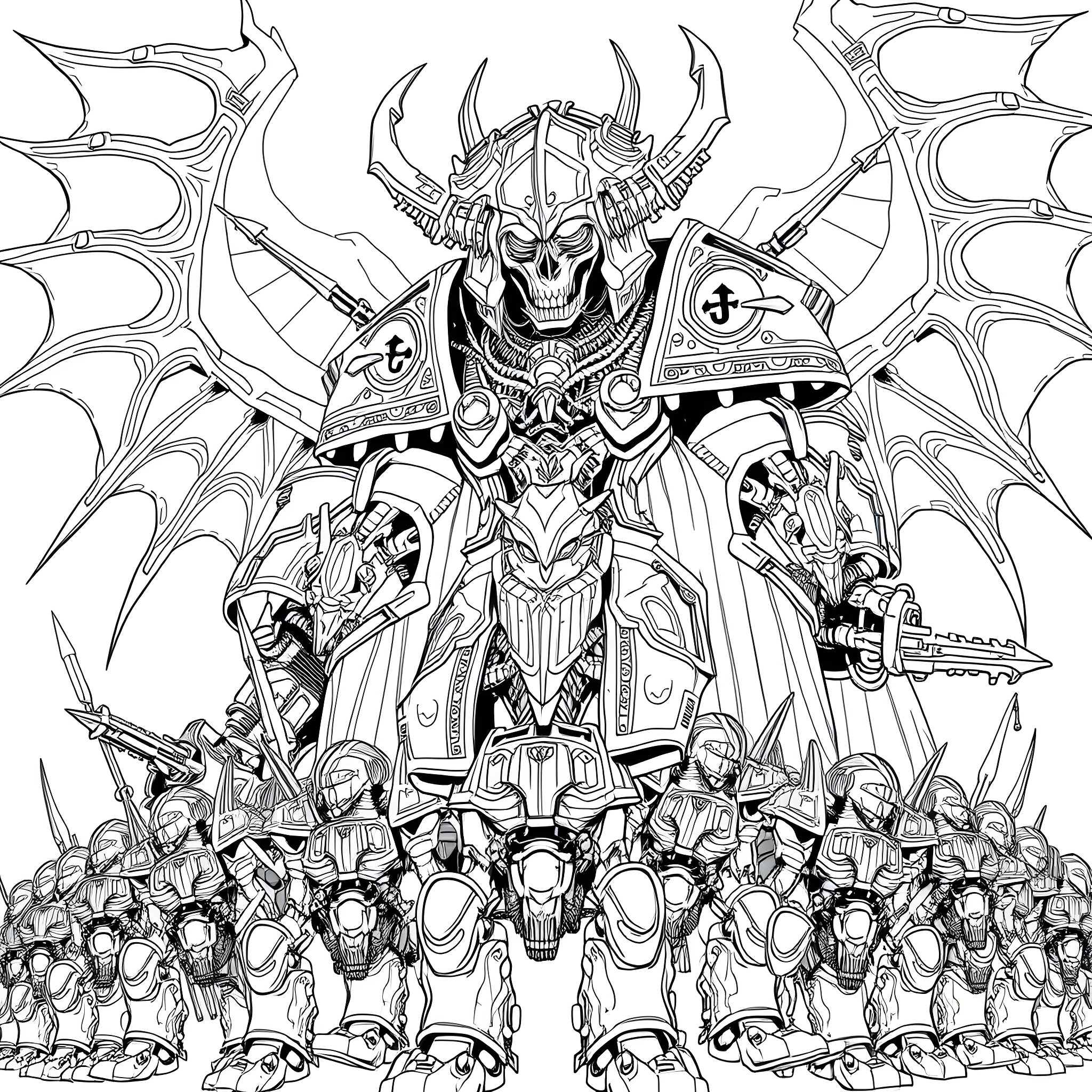 1 Best Necron Overlord Coloring Pages (Free Printable PDFs)