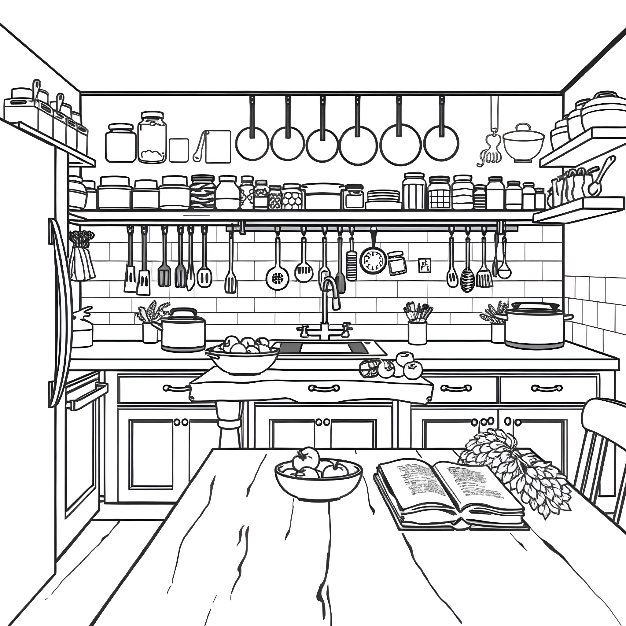 Best Kitchen Coloring Pages (Free Printable PDF)