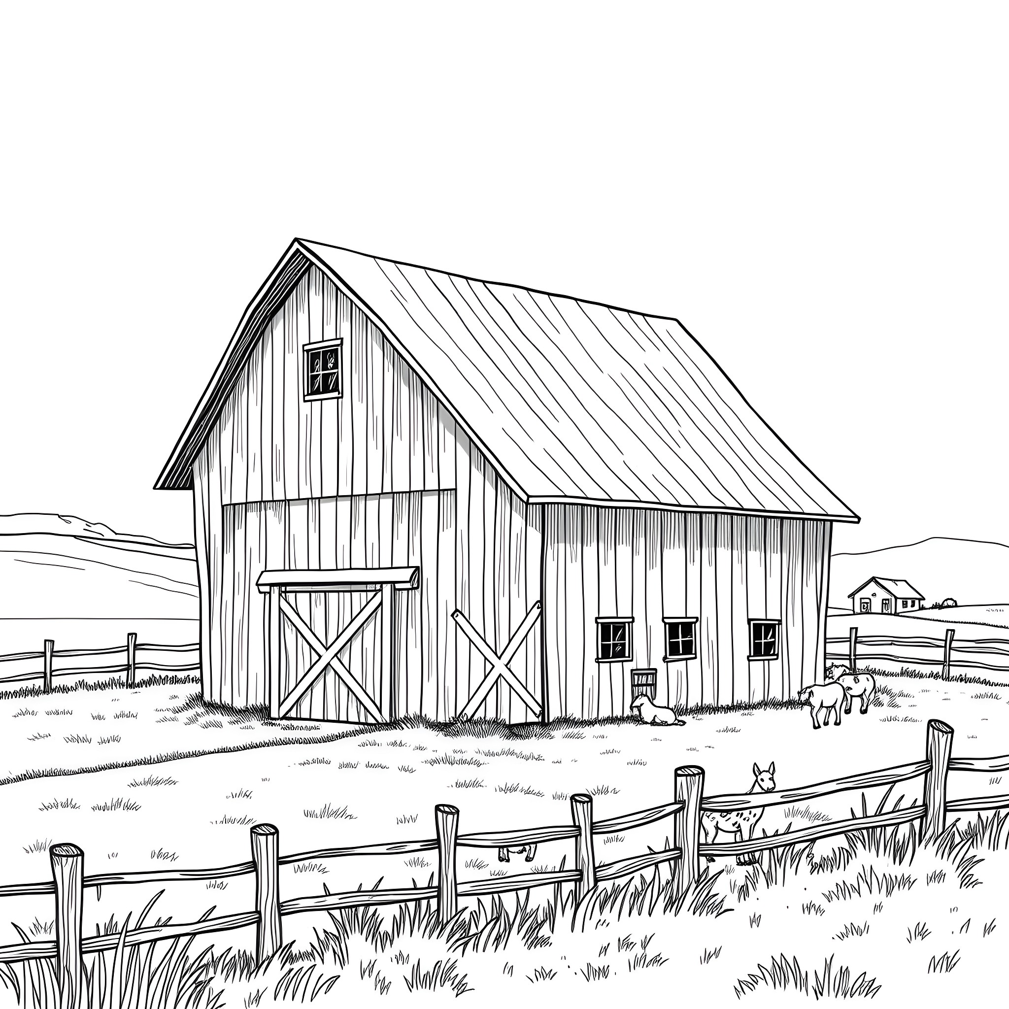 Best Barn Coloring Pages (Free Printable PDF)