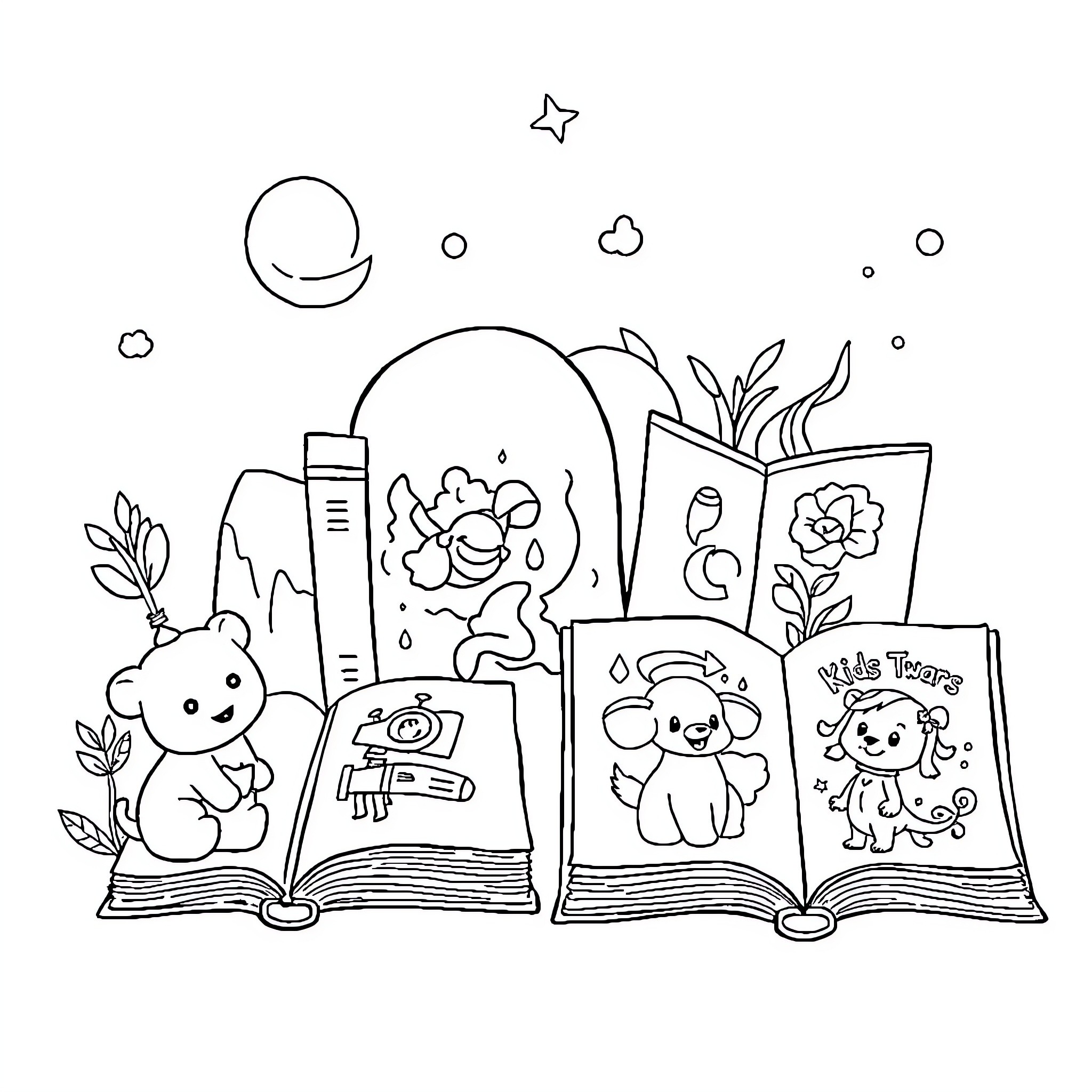 Best Book Coloring Pages (Free Printable PDF)
