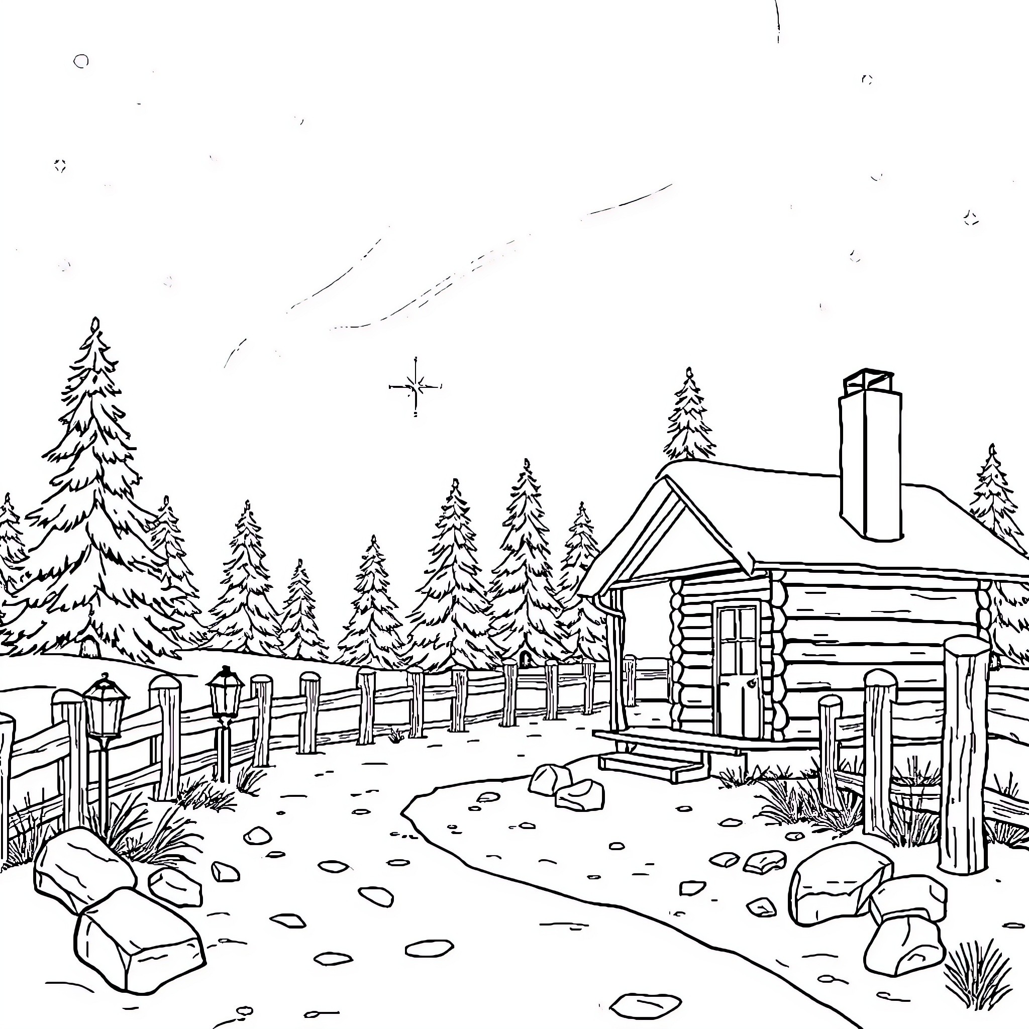 Best Winter Landscape Coloring Pages (Free Printable PDF)