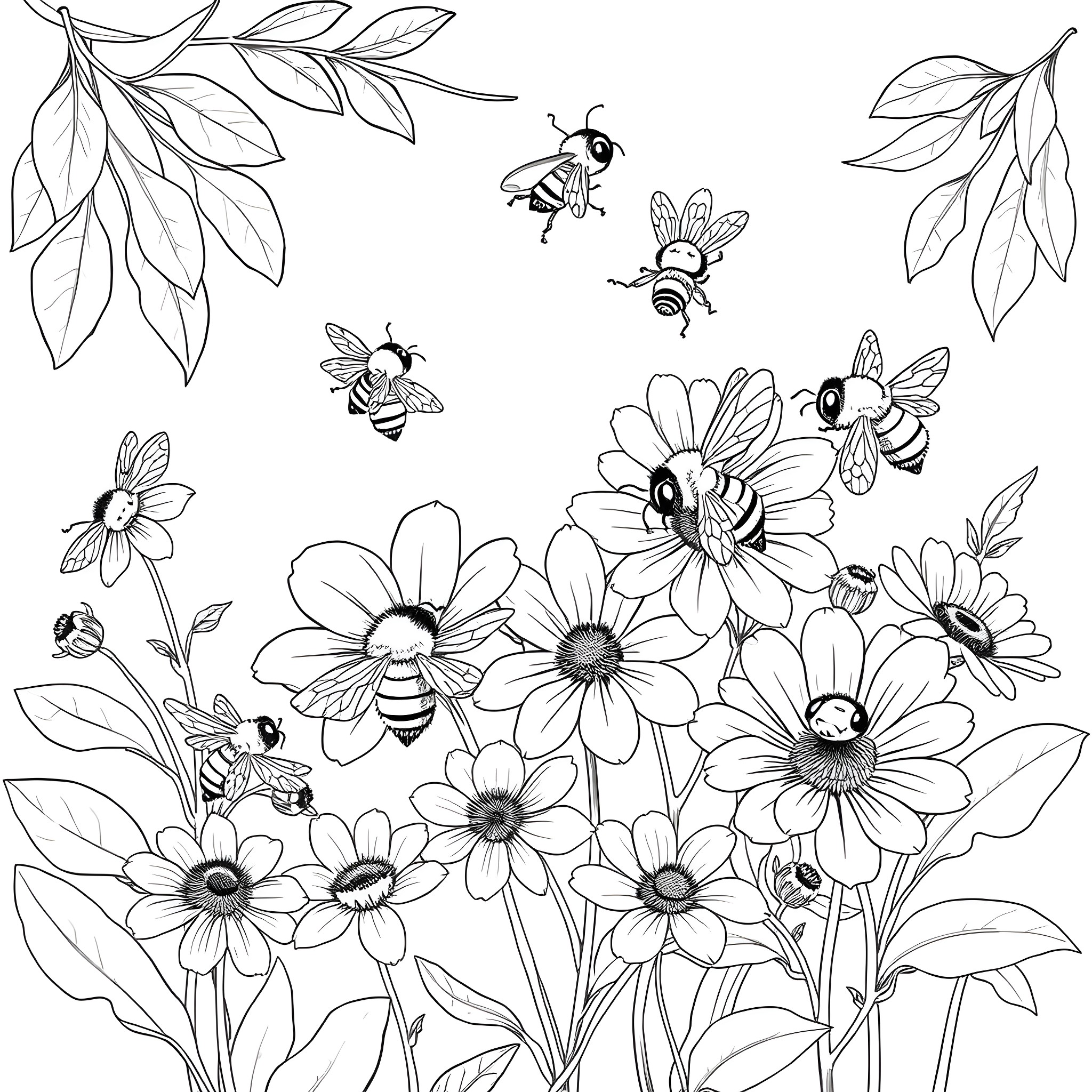 Best Bee Coloring Pages (Free Printable PDF)