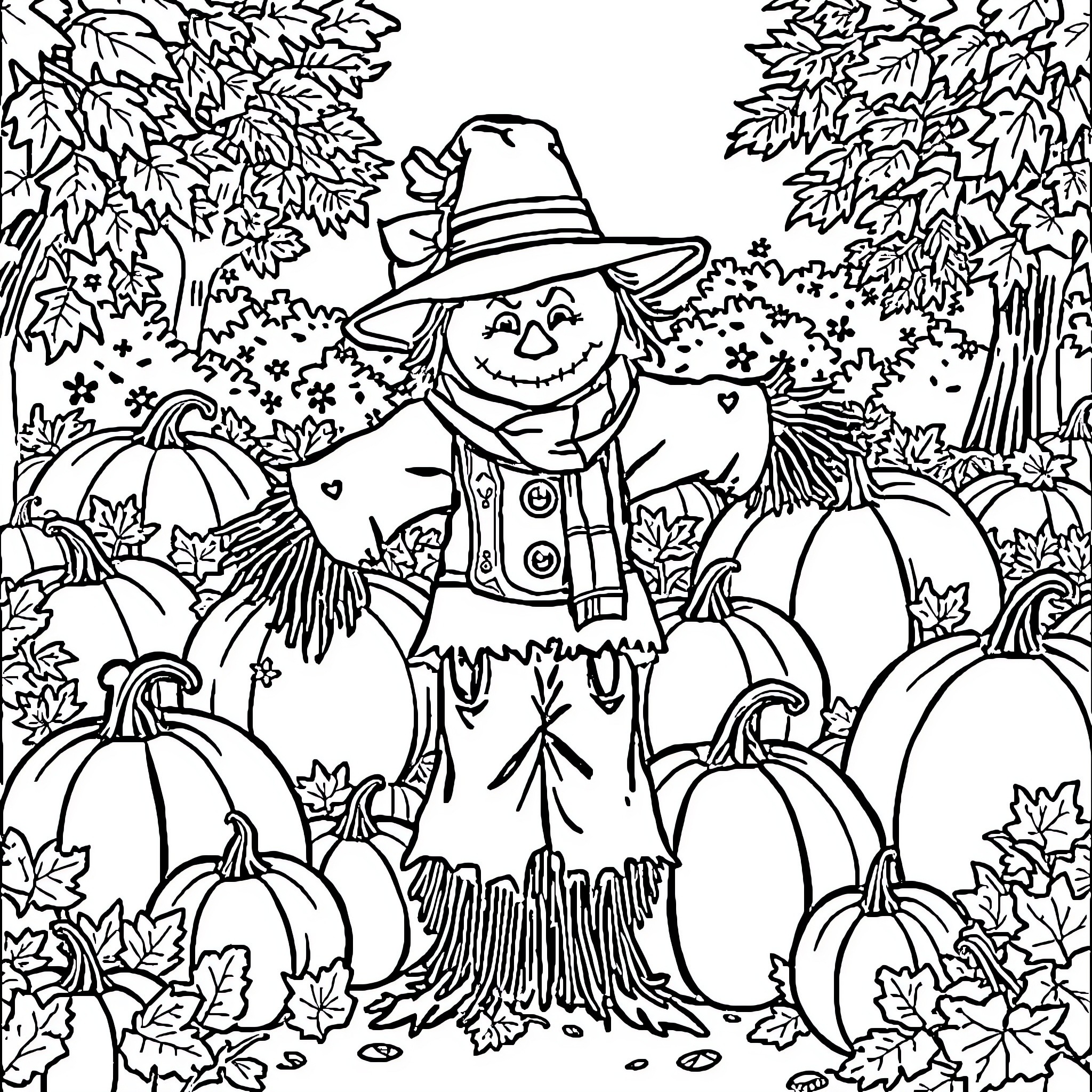 Best Scarecrow Coloring Pages (Free Printable PDF)