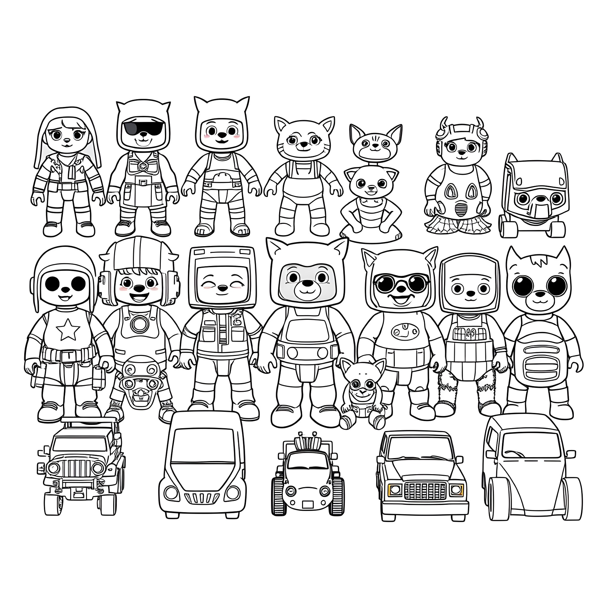 6 Best Mini Toy Coloring Pages (Free Printable PDFs)