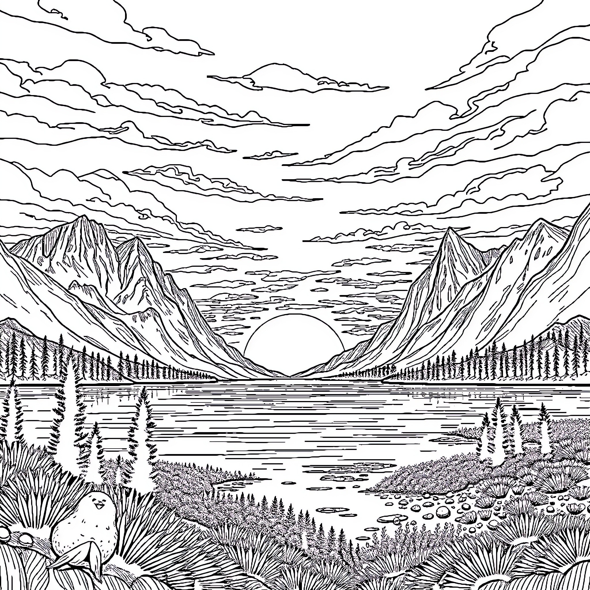 Best Landscape Coloring Pages (Free Printable PDF)
