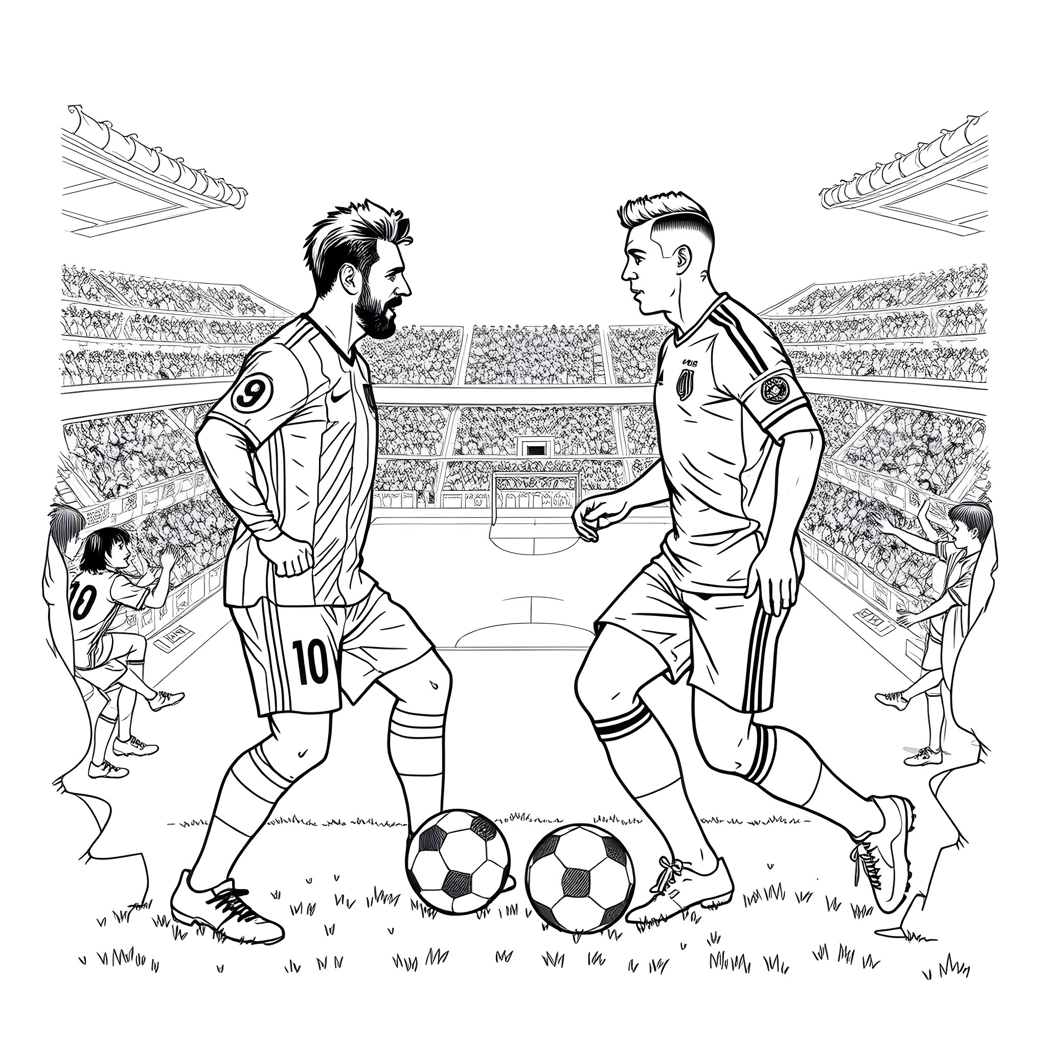 Best Messi and Ronaldo Coloring Pages (Free Printable PDF)