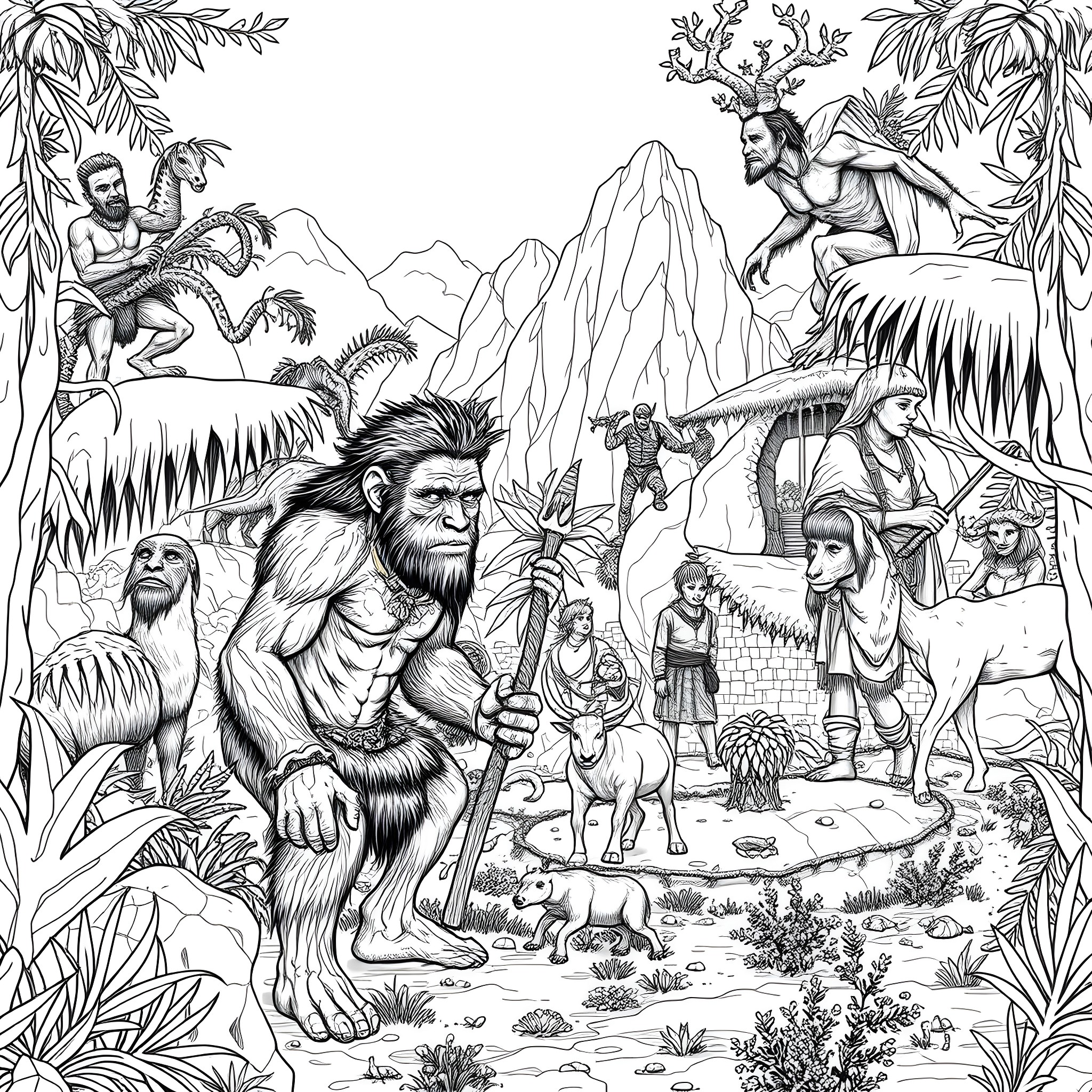 Best Neanderthal Coloring Pages (Free Printable PDF)