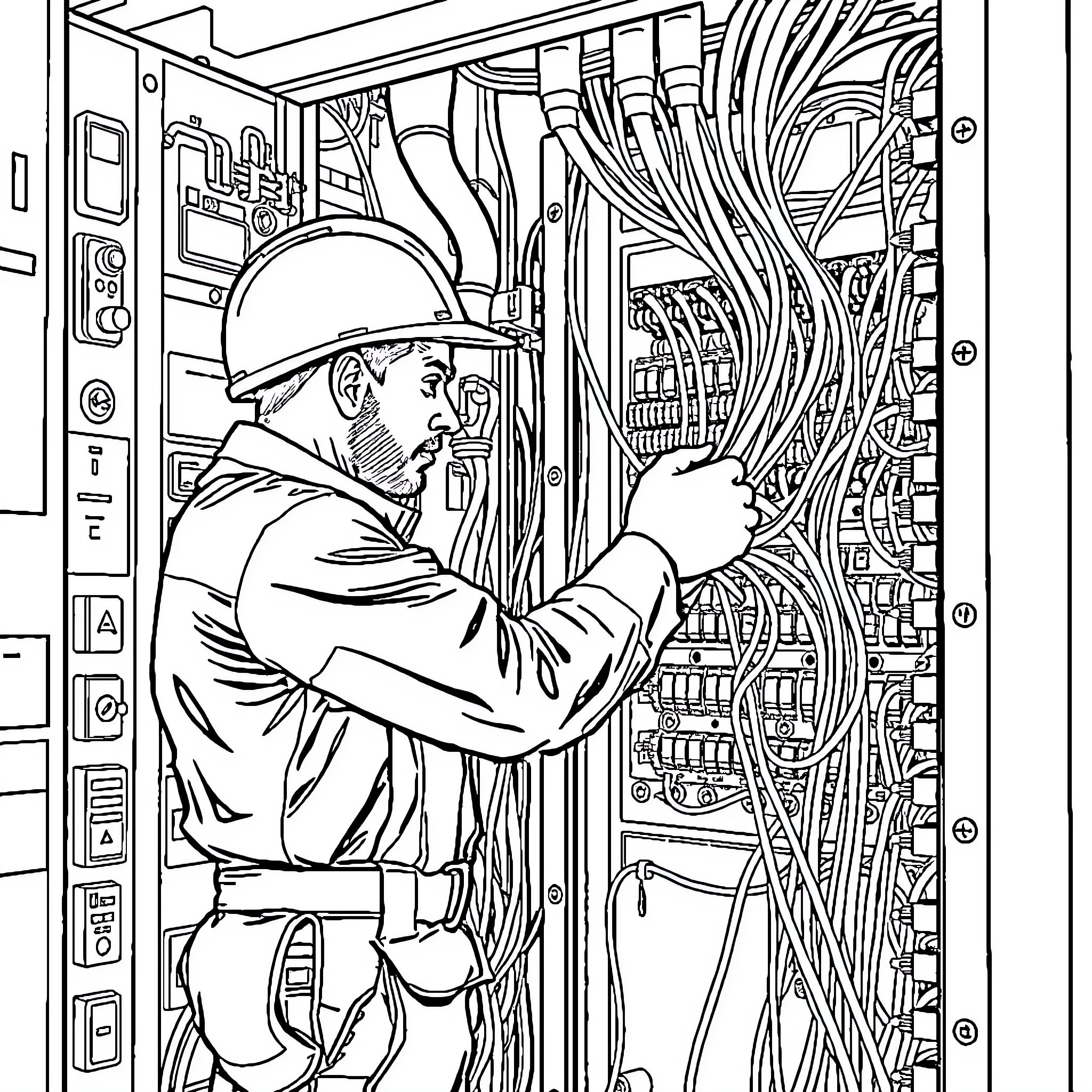 Best Electrician Coloring Pages (Free Printable PDF)