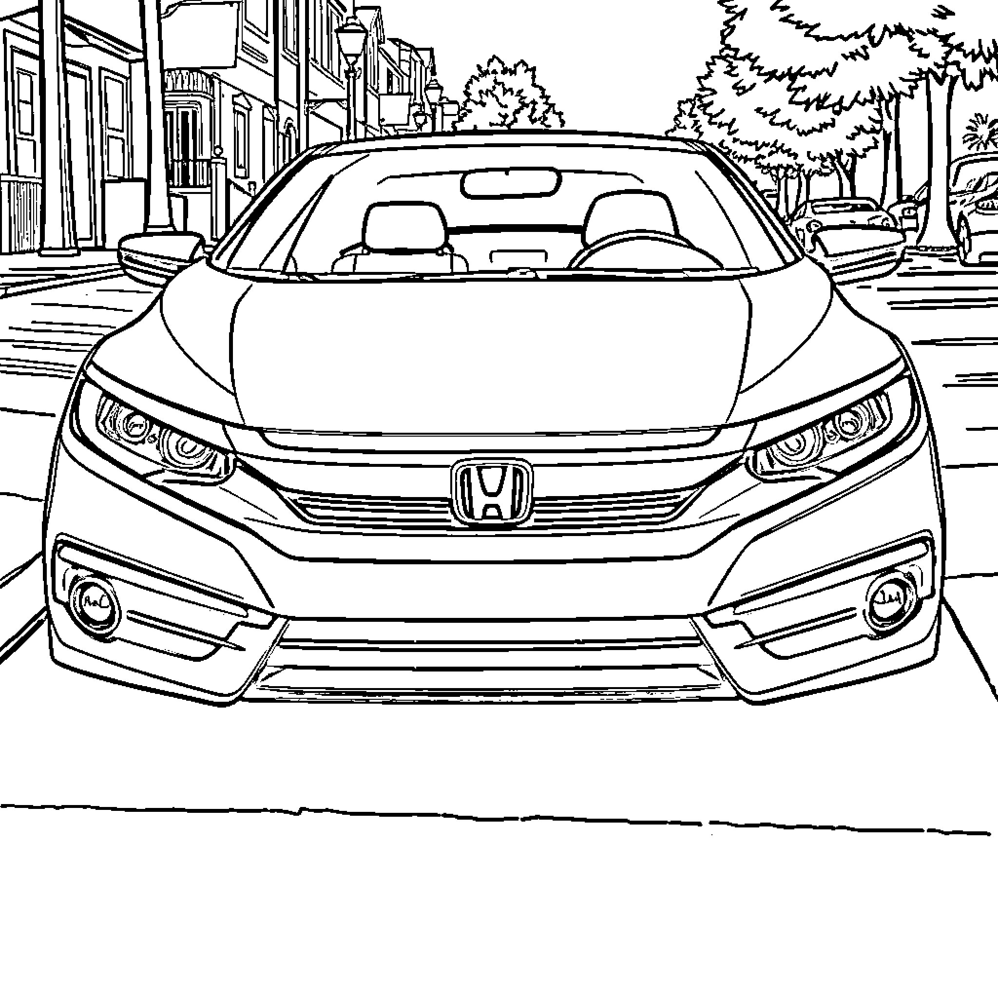 Best Honda Civic Coloring Pages (Free Printable PDF)