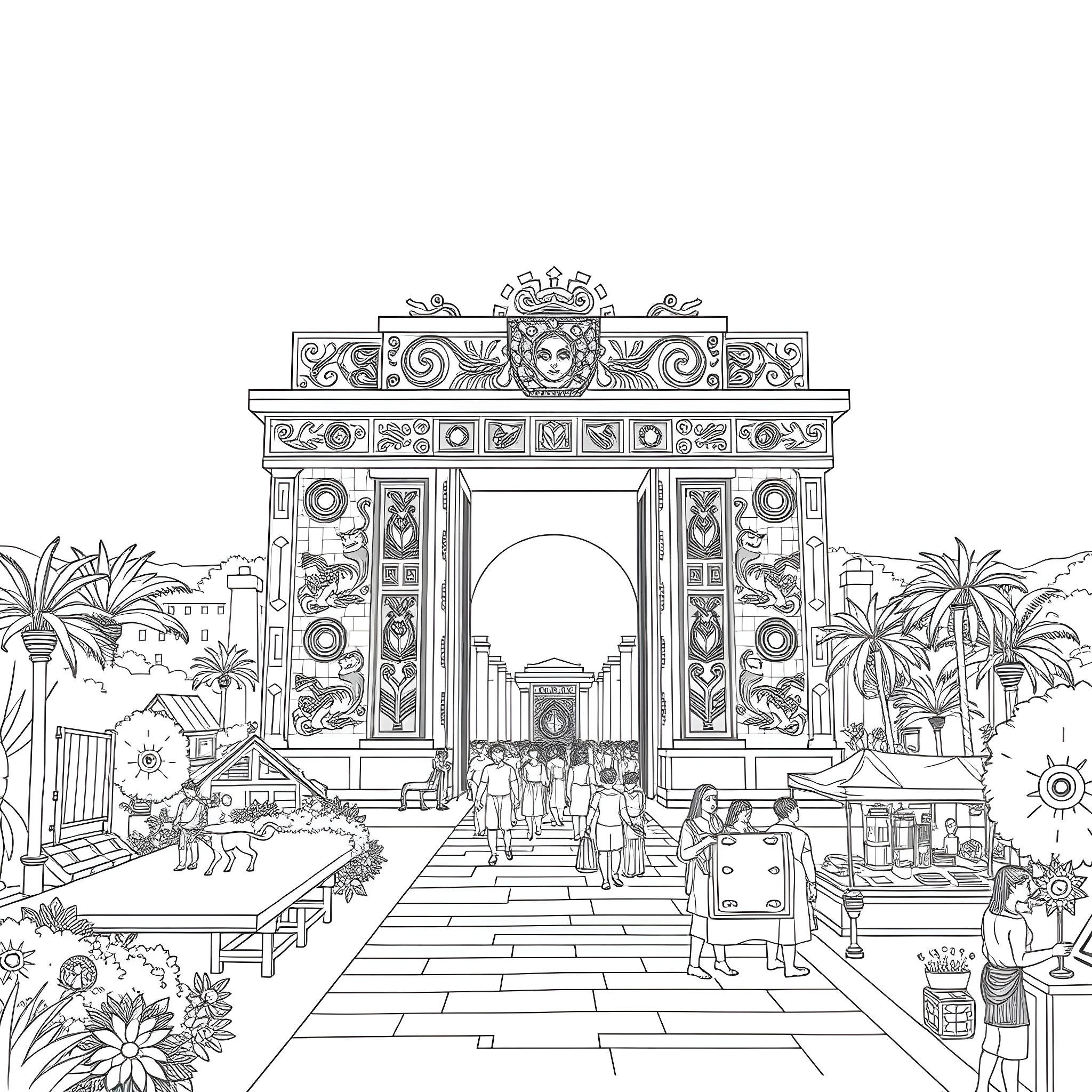 3 Best Ishtar Gate Coloring Pages (Free Printable PDFs)