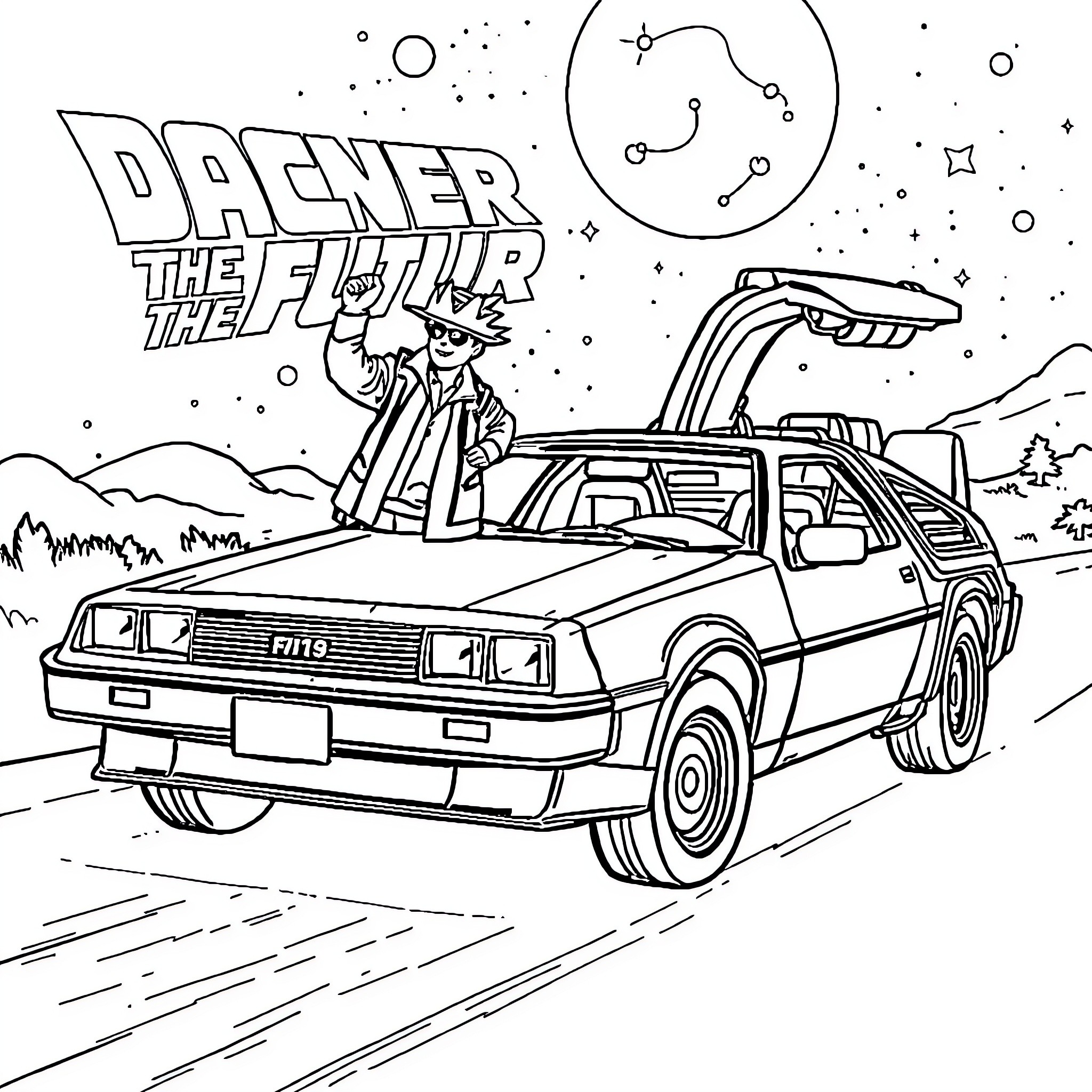 Best Back to the Future Coloring Pages (Free Printable PDF)