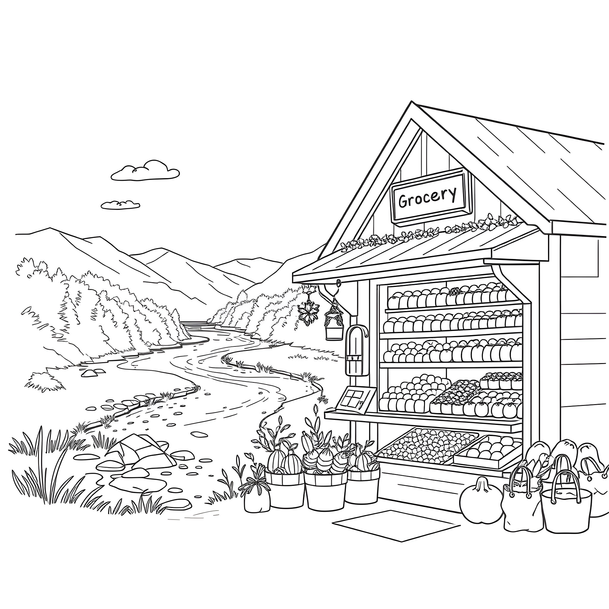 10 Best Grocery Store Coloring Pages (Free Printable PDFs)