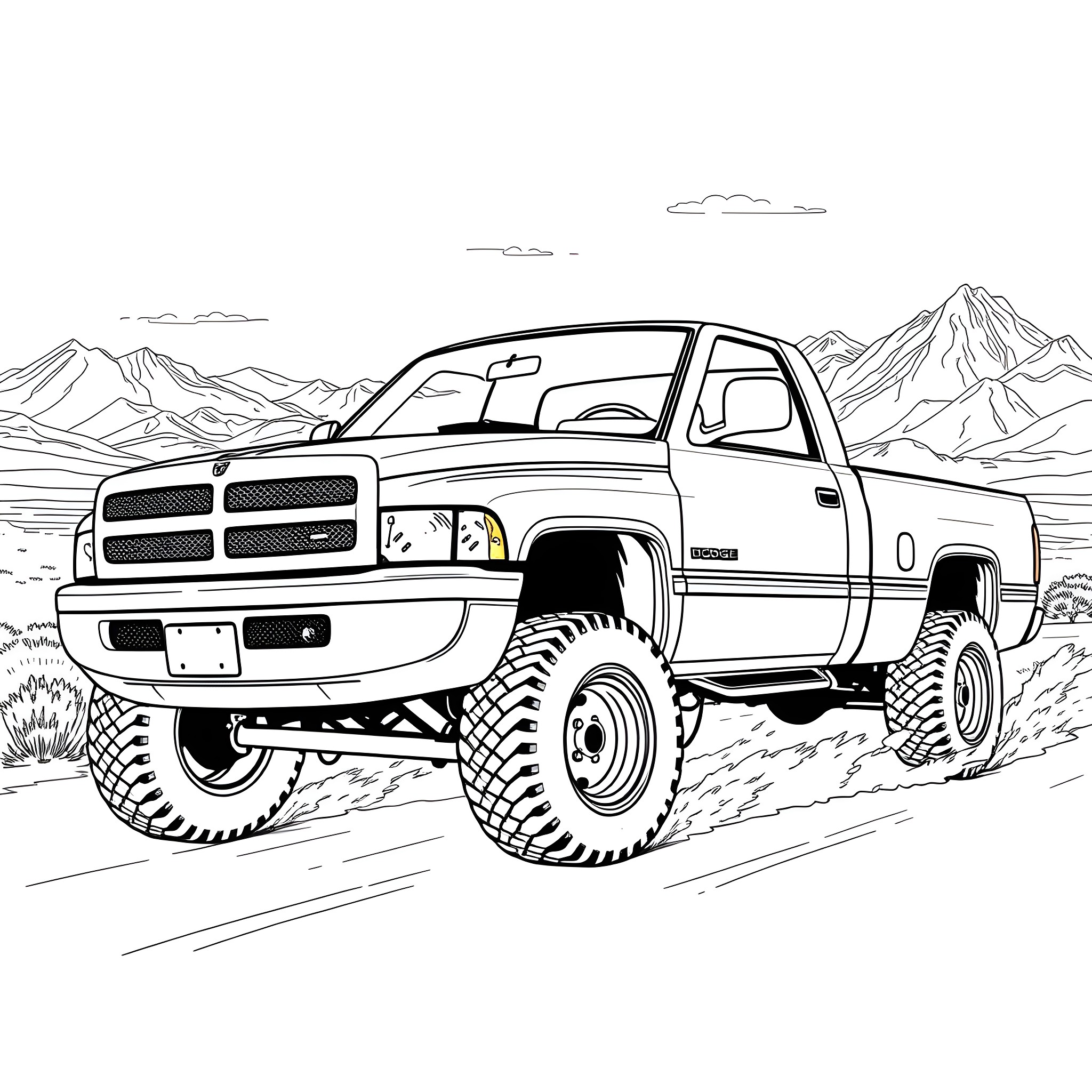 Best Dodge Ram Coloring Pages (Free Printable PDF)