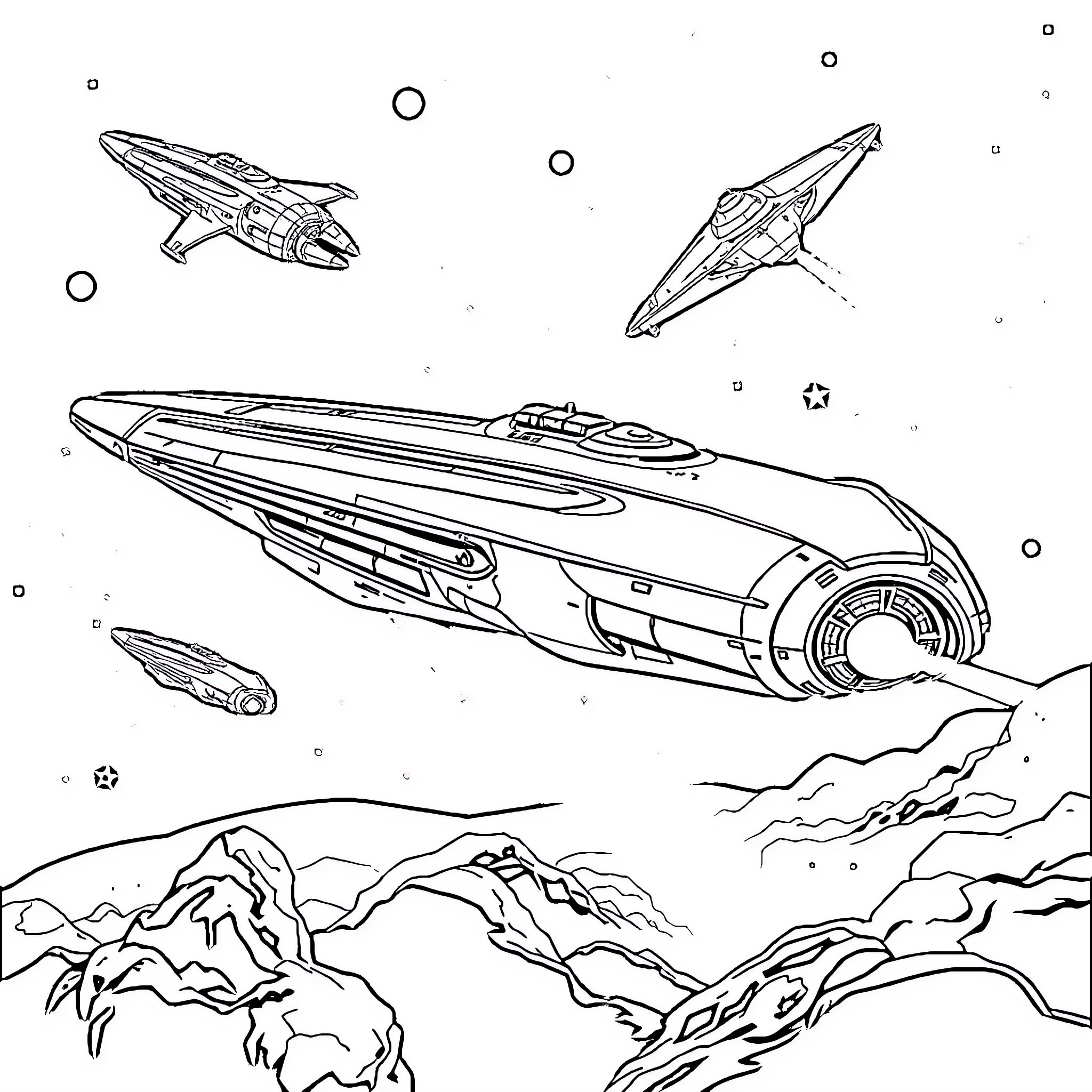 Best Alien Starship Coloring Pages (Free Printable PDF)