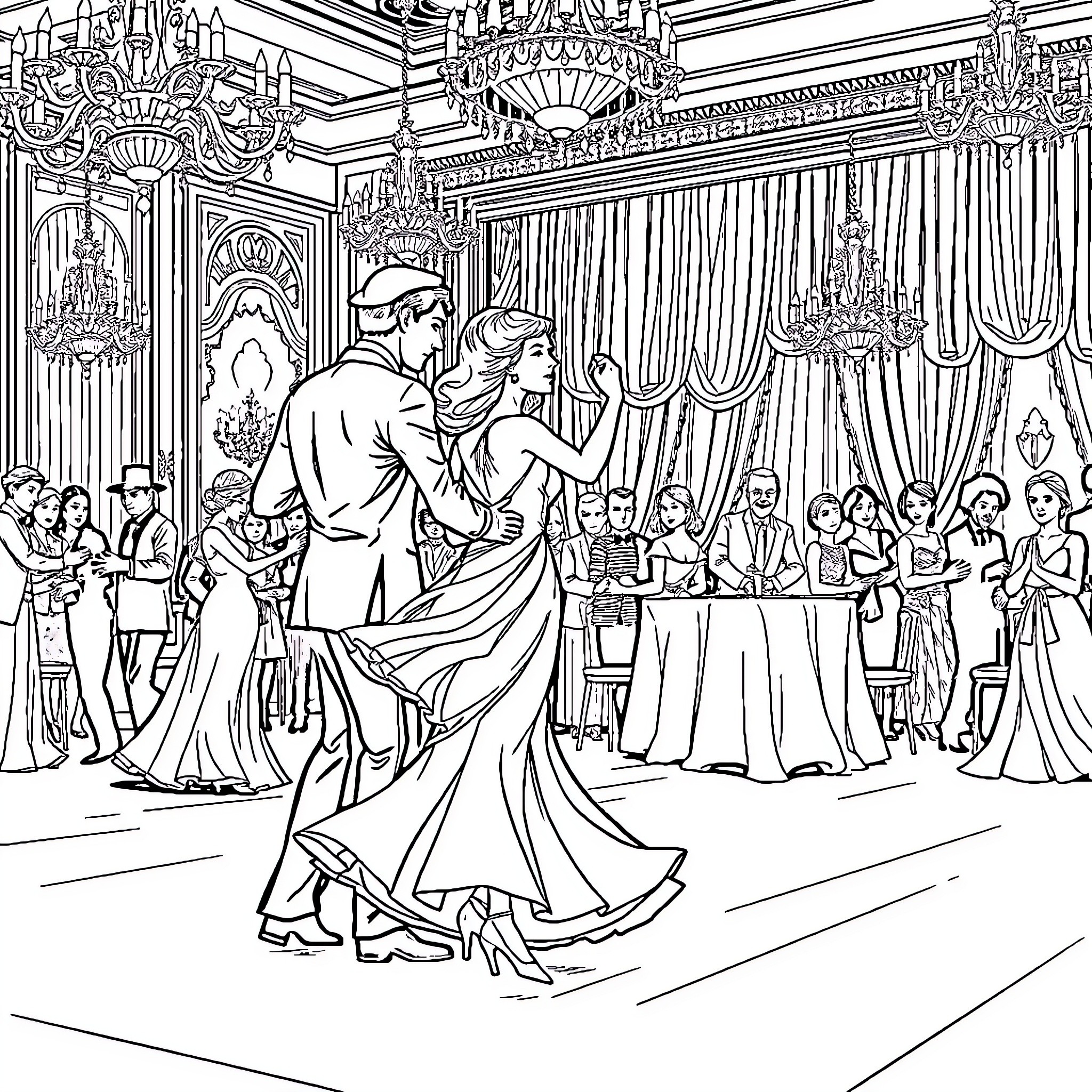 2 Best Ballroom Dancer Coloring Pages (Free Printable PDFs)